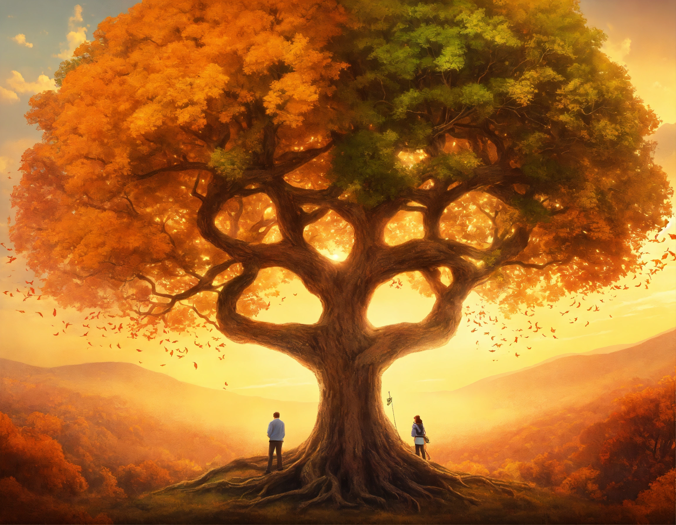 Lexica - "Create a visual representation of the intertwined nature of ...