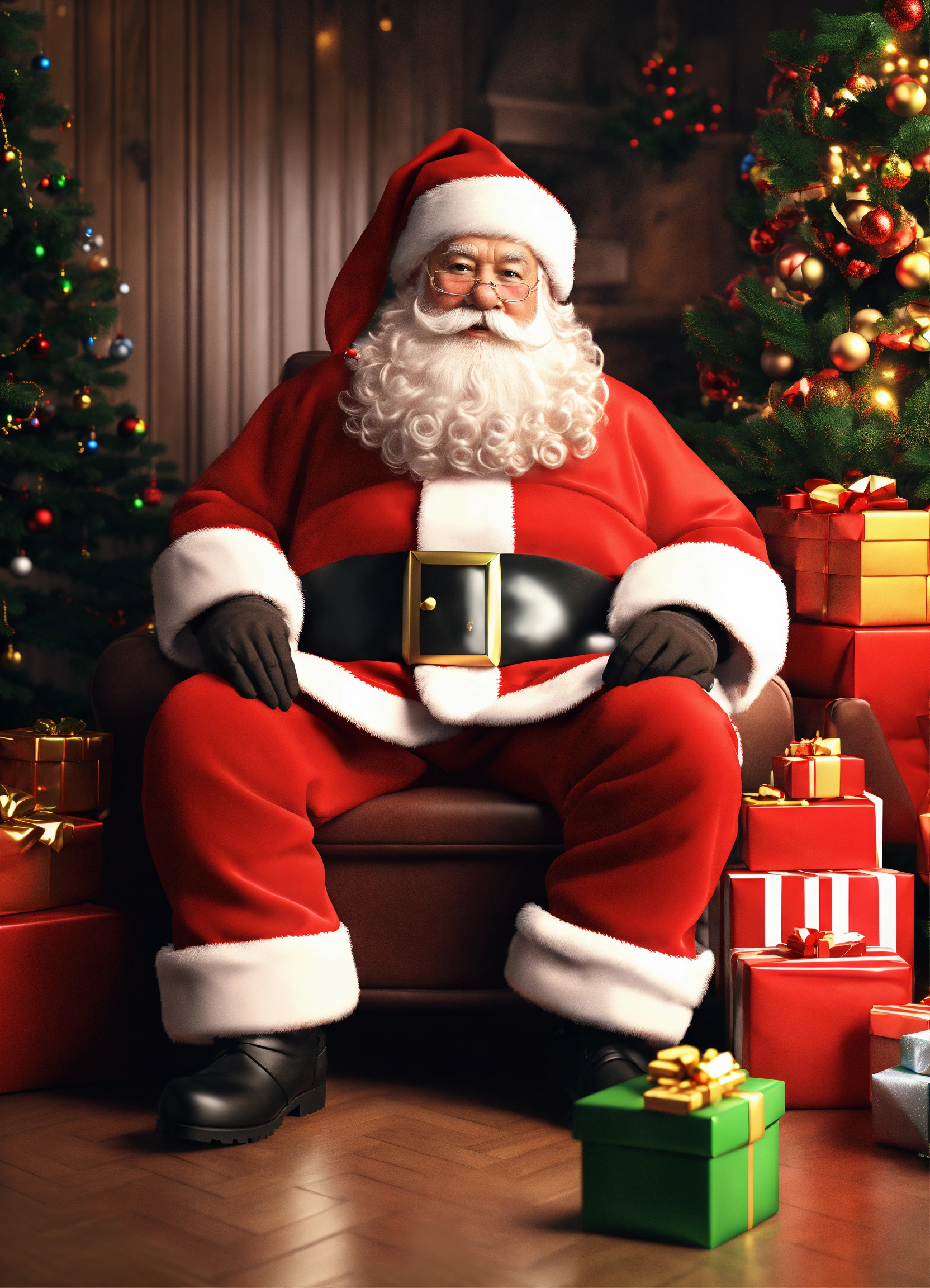 Lexica - 3d realistic sharp Santa Claus during Christmas.8k with ...