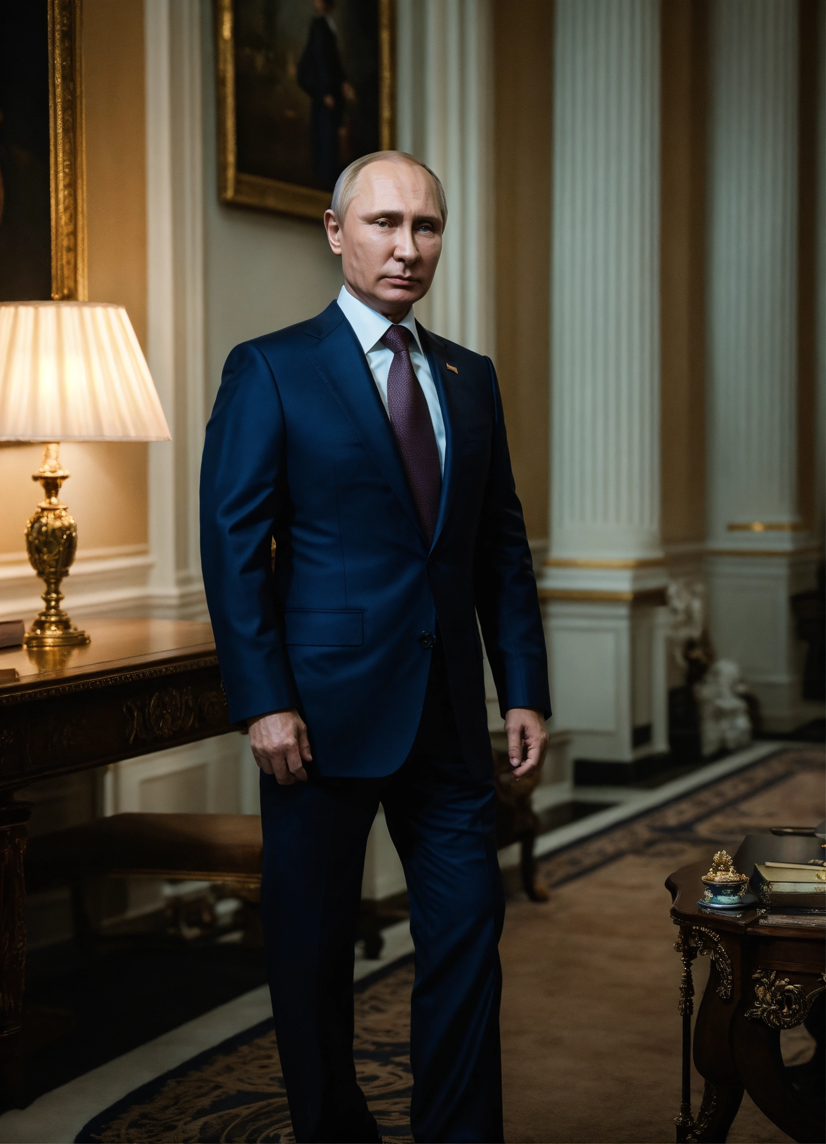 Lexica - Vladimir Putin in the White House, moody lighting, best ...