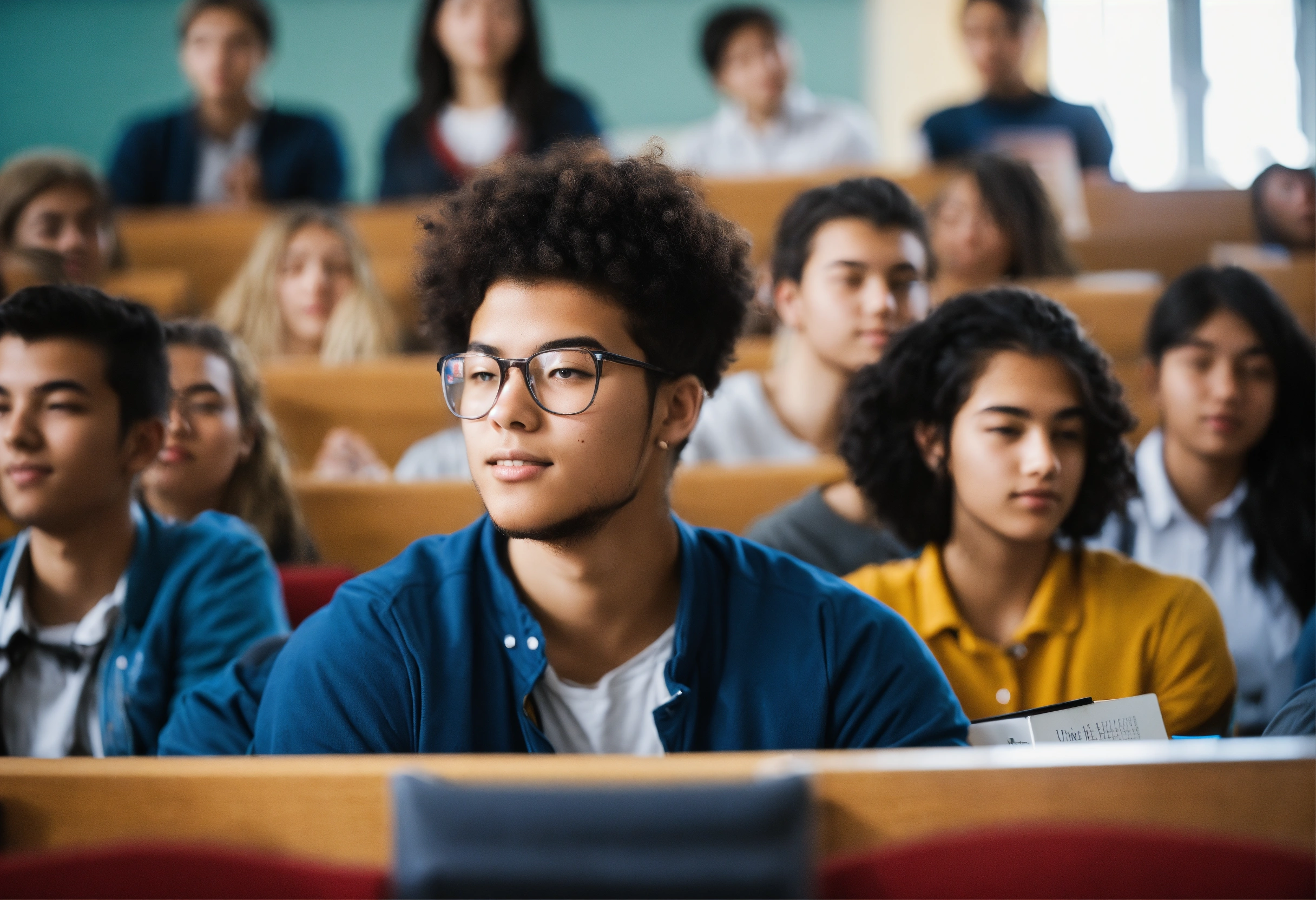 Lexica - A photograph of a lecture hall full of university students ...