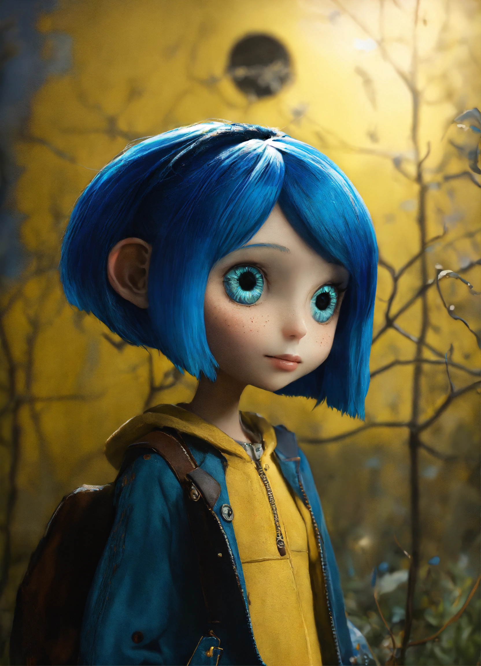Lexica Coraline Blue Hair Girl