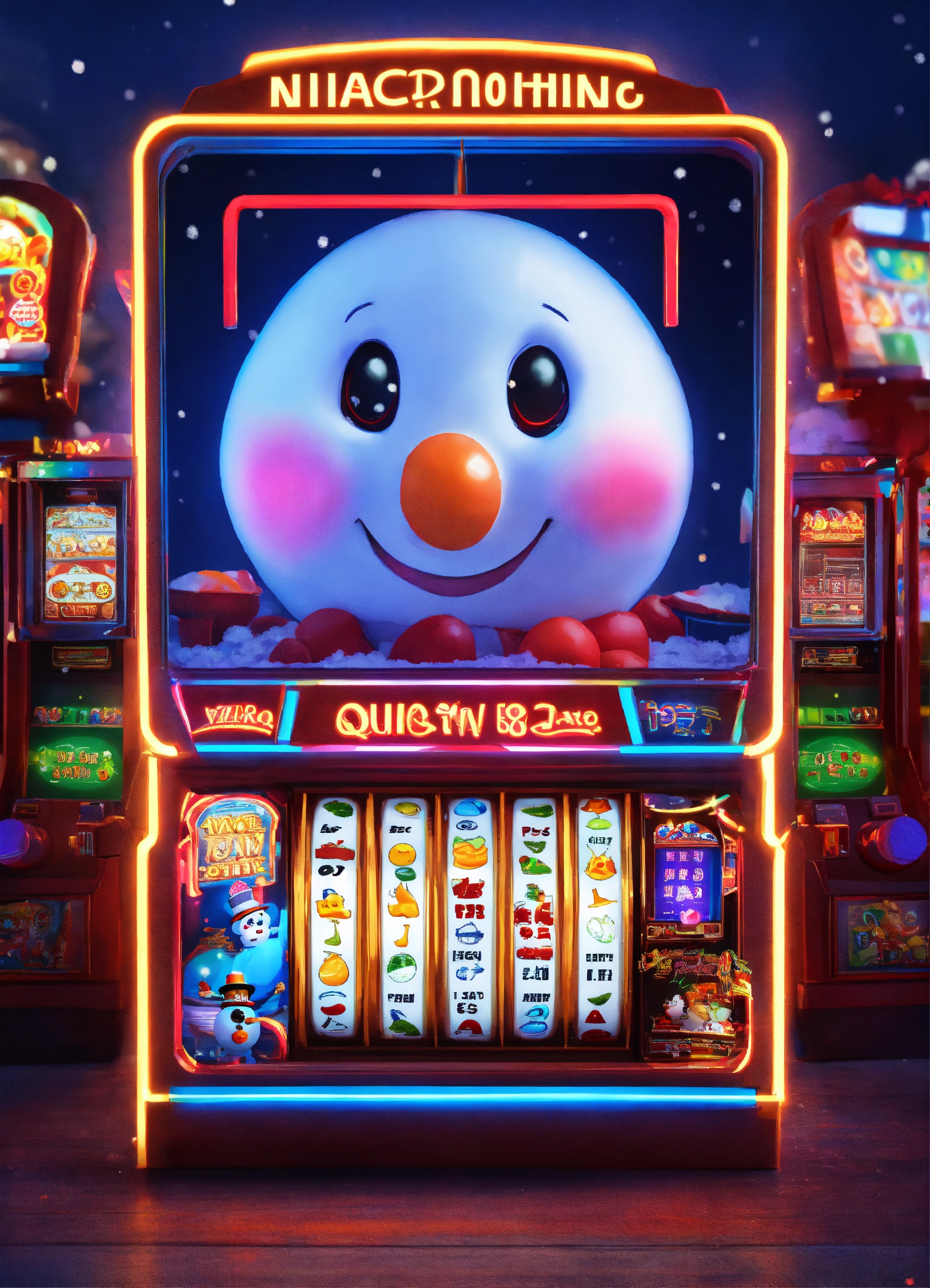 Lexica - A cutie Q version character snowman slot machine ,casino,8k ...