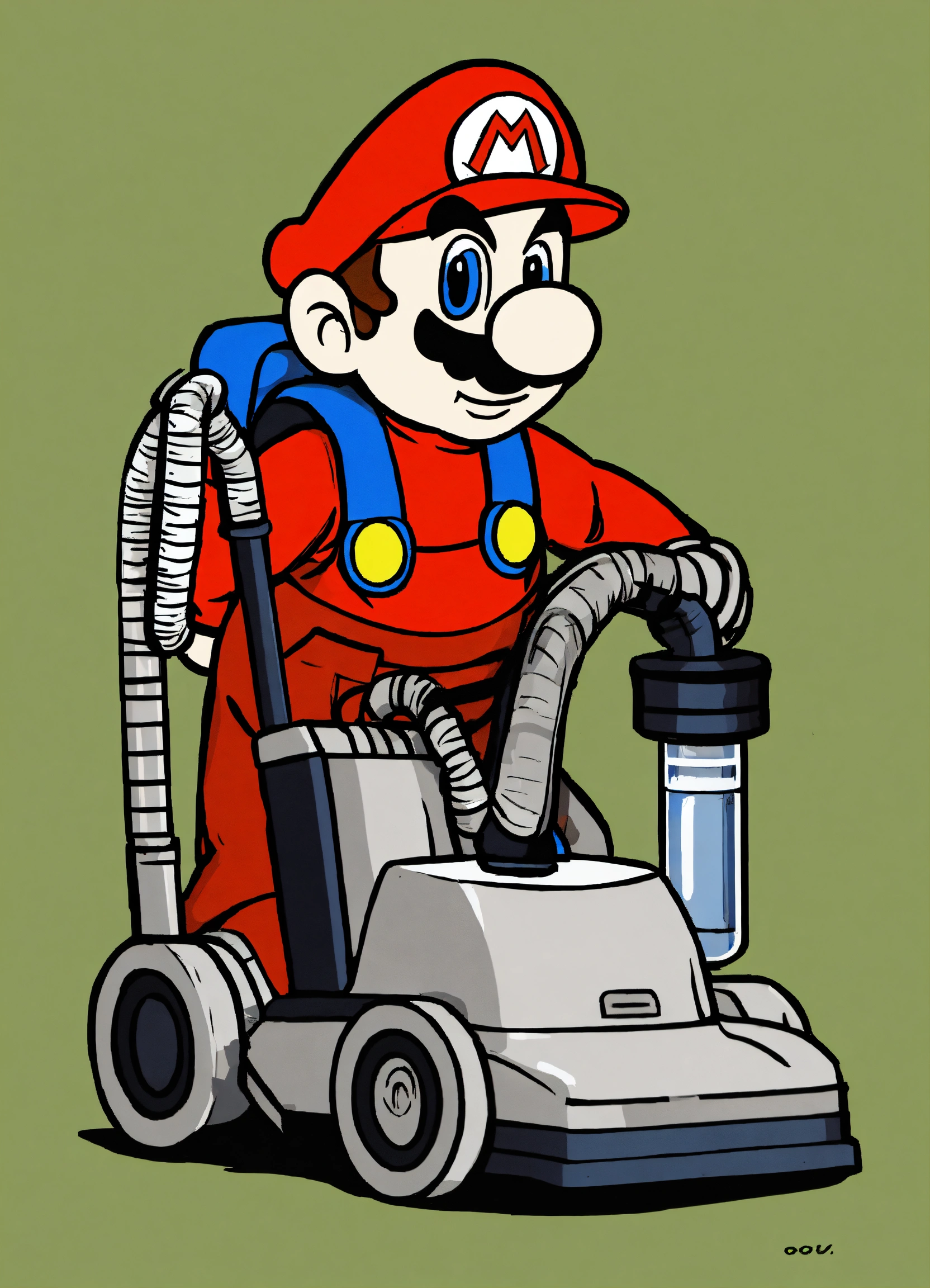 Lexica - Mario from Mario Bros. As a Vacuum cleaner
