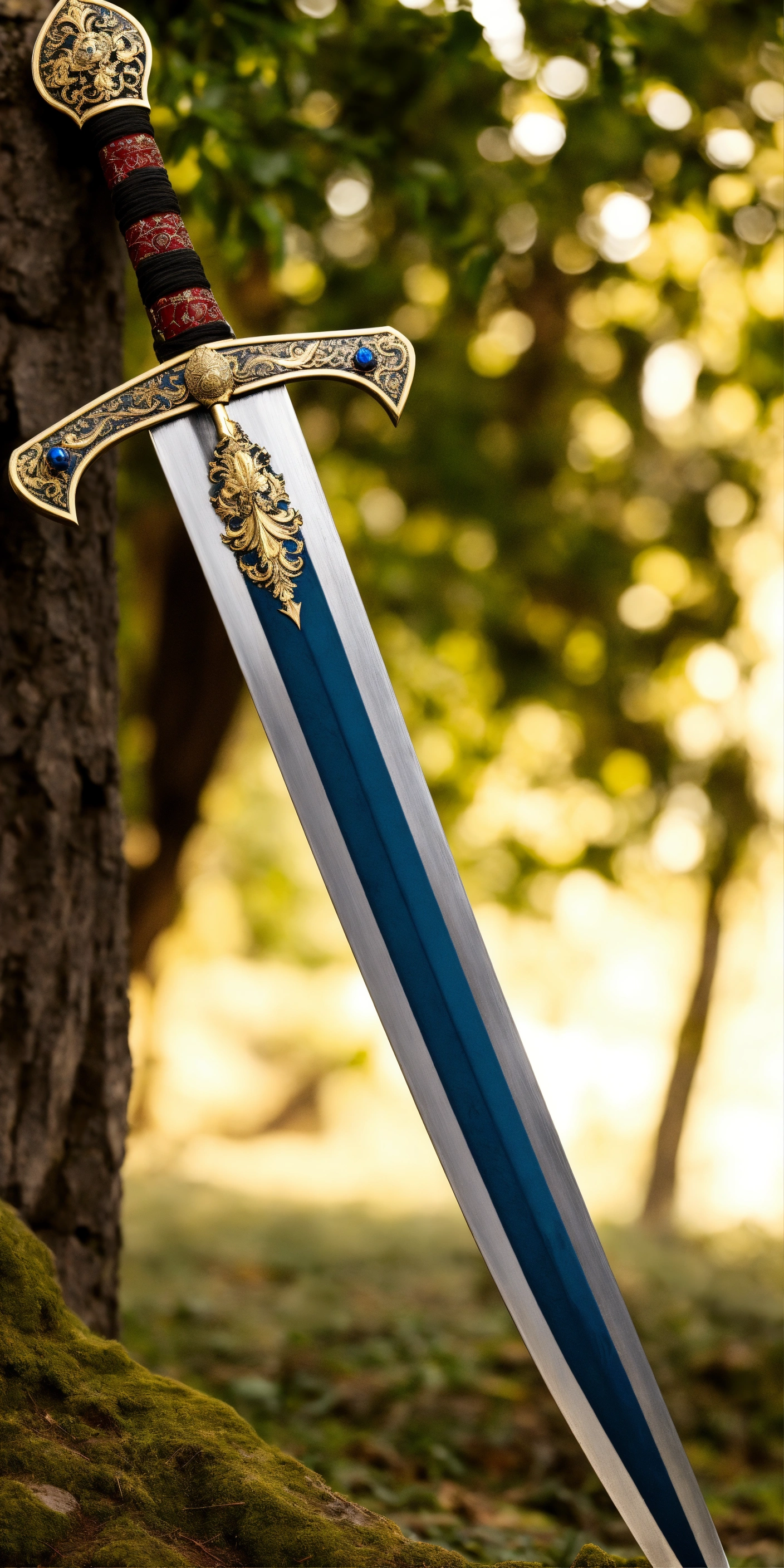 Lexica - Richly decorated long longsword, ultra realistic, very detailled