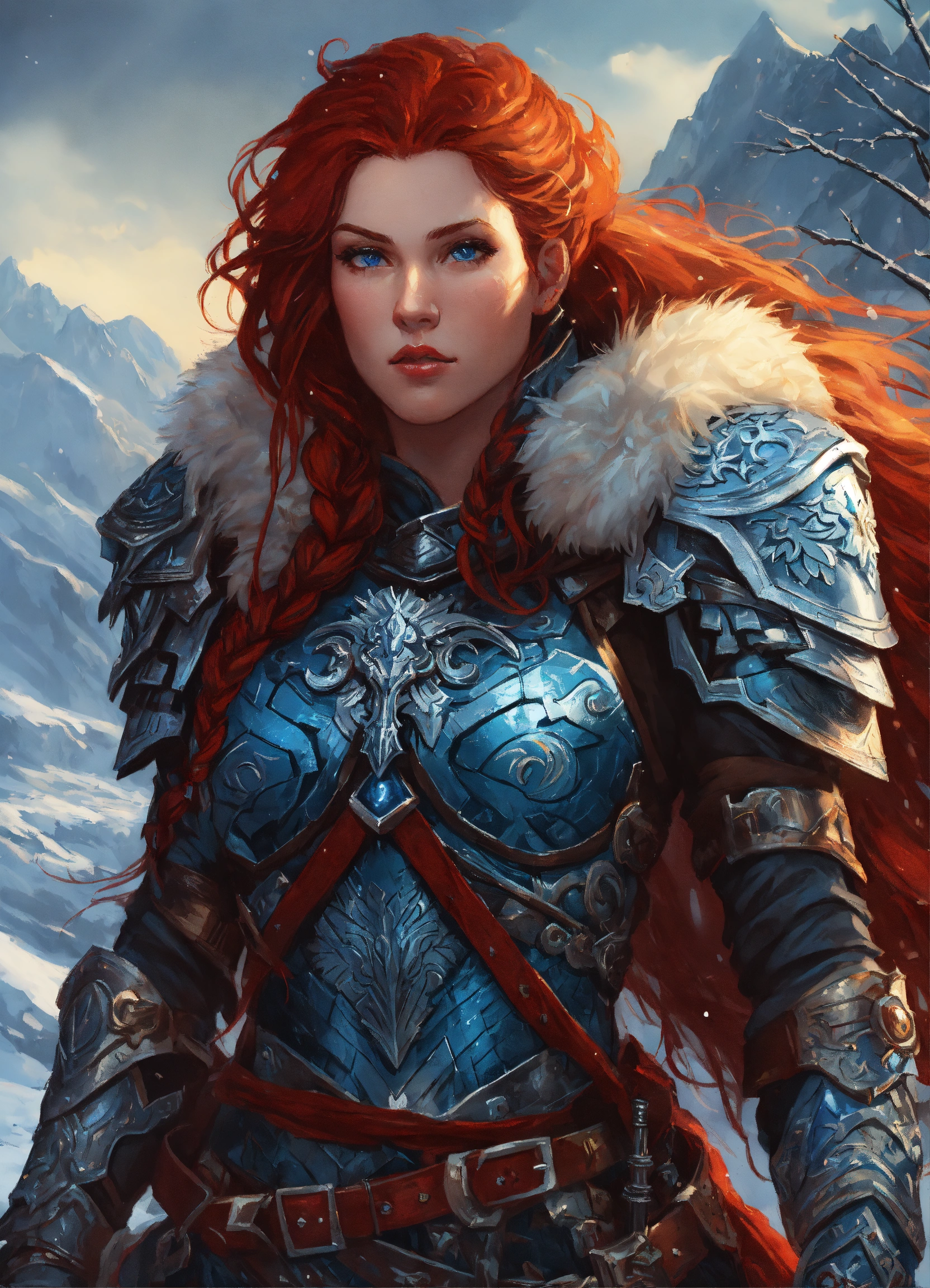 Lexica - A strong rugged woman in intricate armor, highly detailed ...