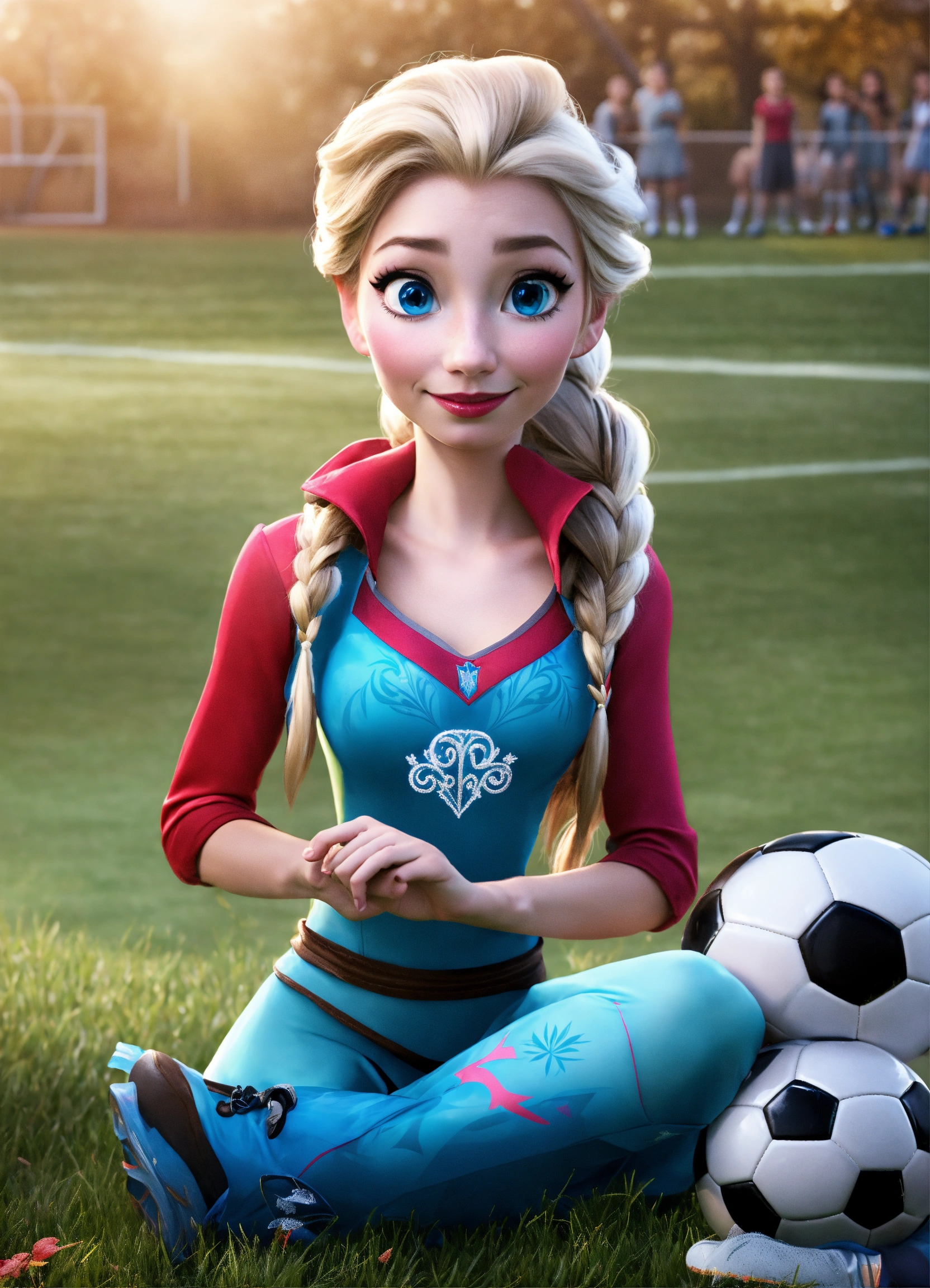 Lexica - Disney Elsa as a soccer mom