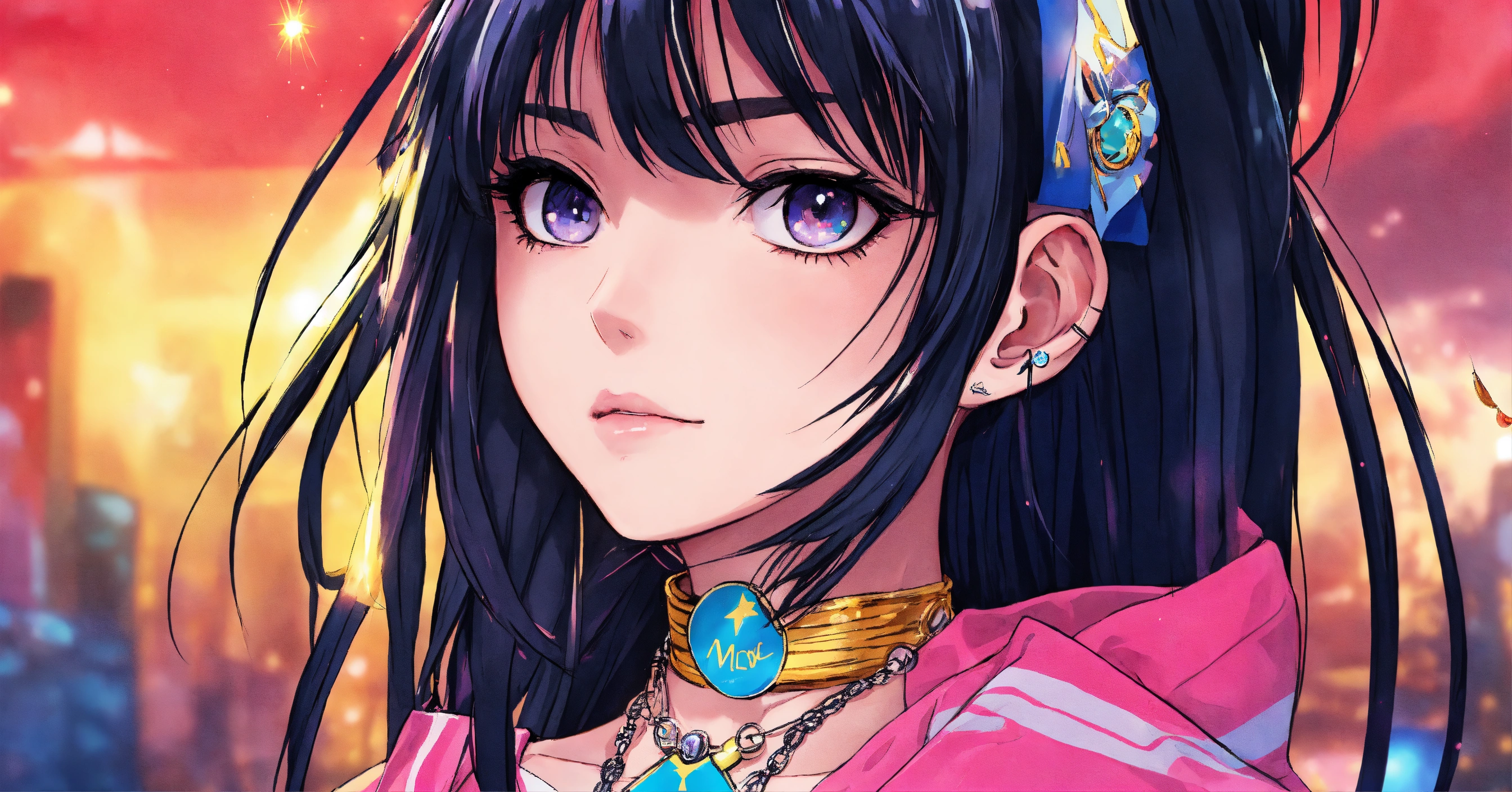 Lexica - A Magical transgender girl with emo cut black hair, bangs that ...