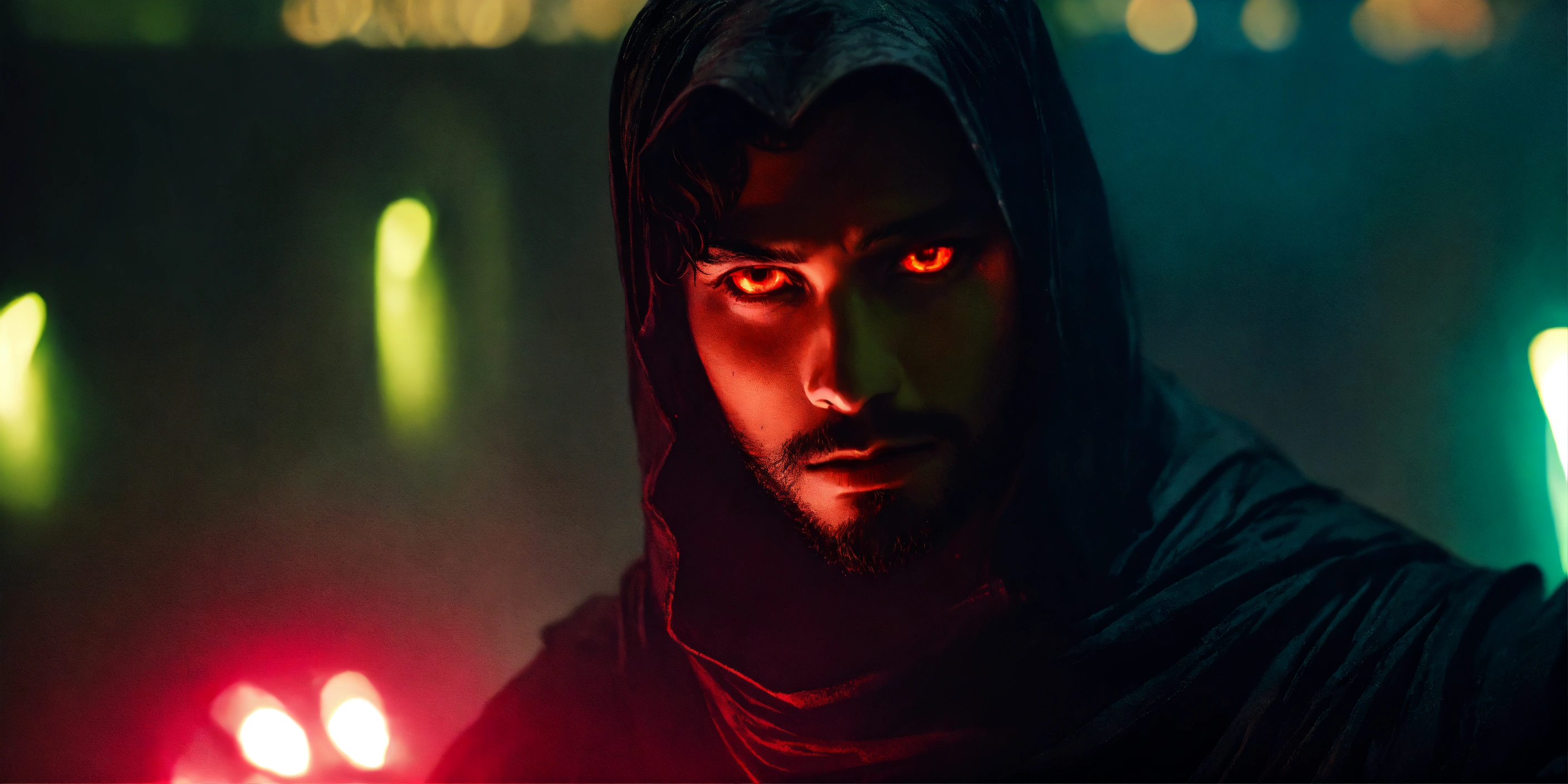 Lexica - Sinister and dramatic headshot of a young handsome South Asian ...