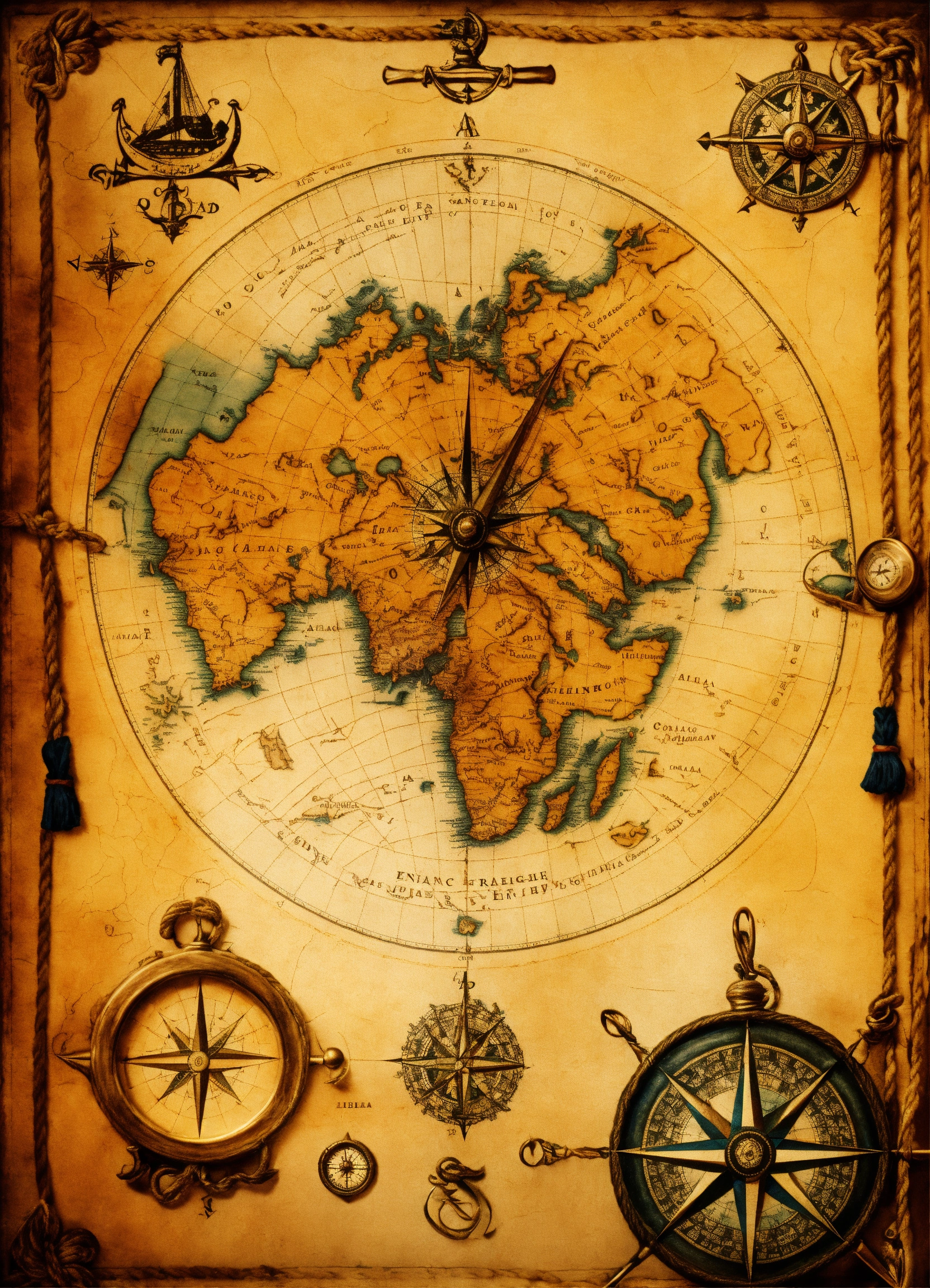 Lexica - Old pirate world map showing France and England with a pirate ...