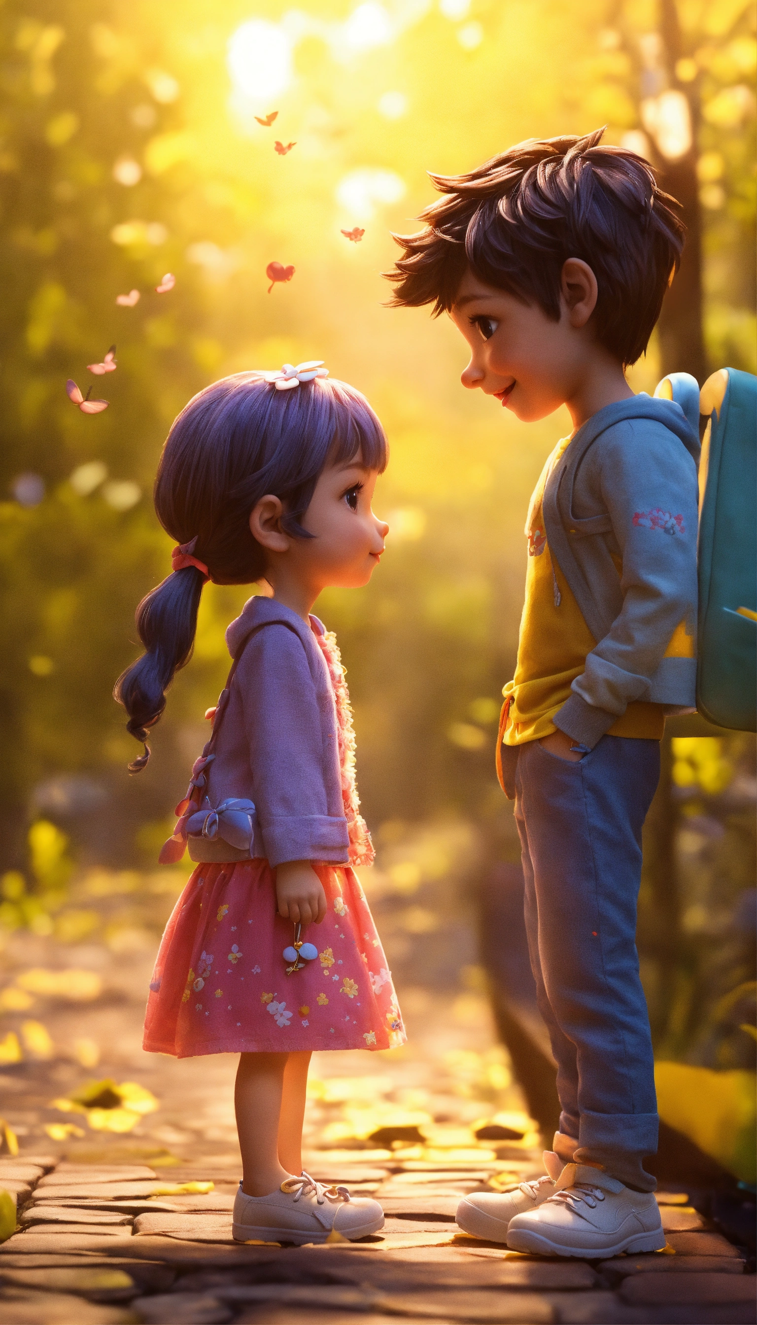Lexica - Cute couples, 3d, animated, characters, adorable, so cute, cuteness overloaded, kids ...