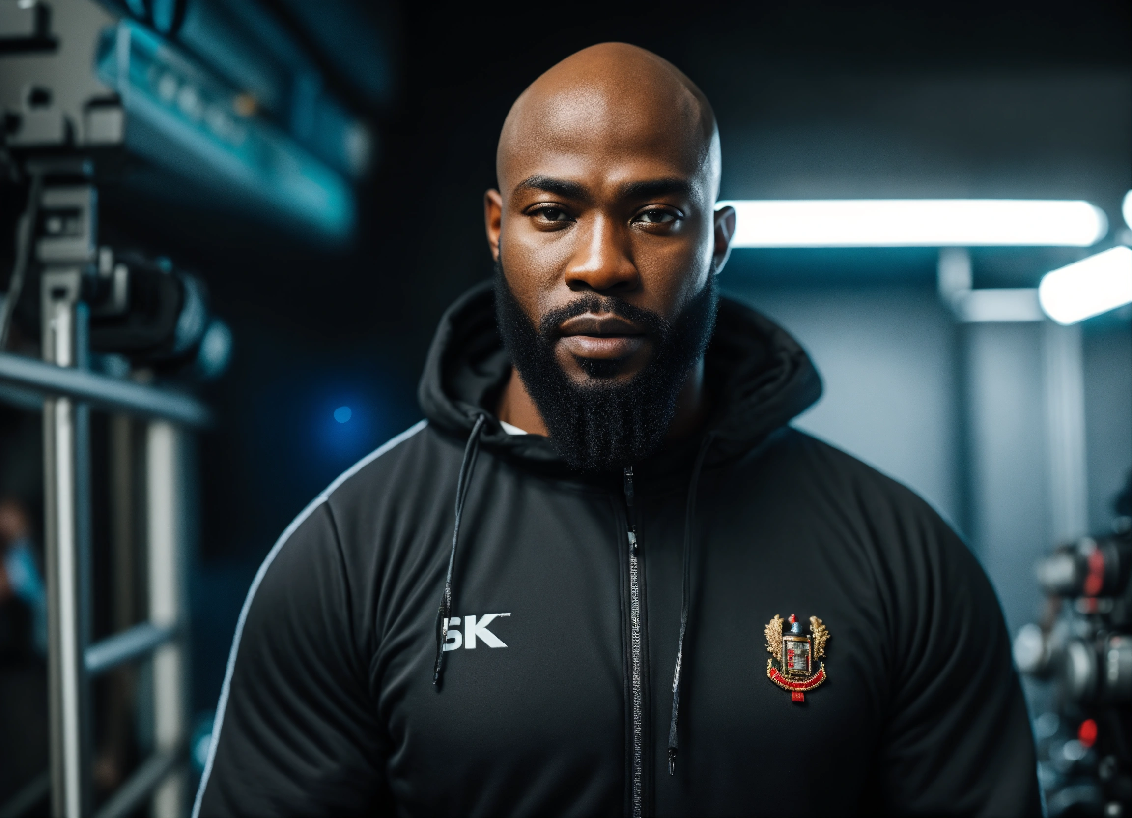 Lexica - Bald held Igbo Nigerian handsome man with beard wearing a ...