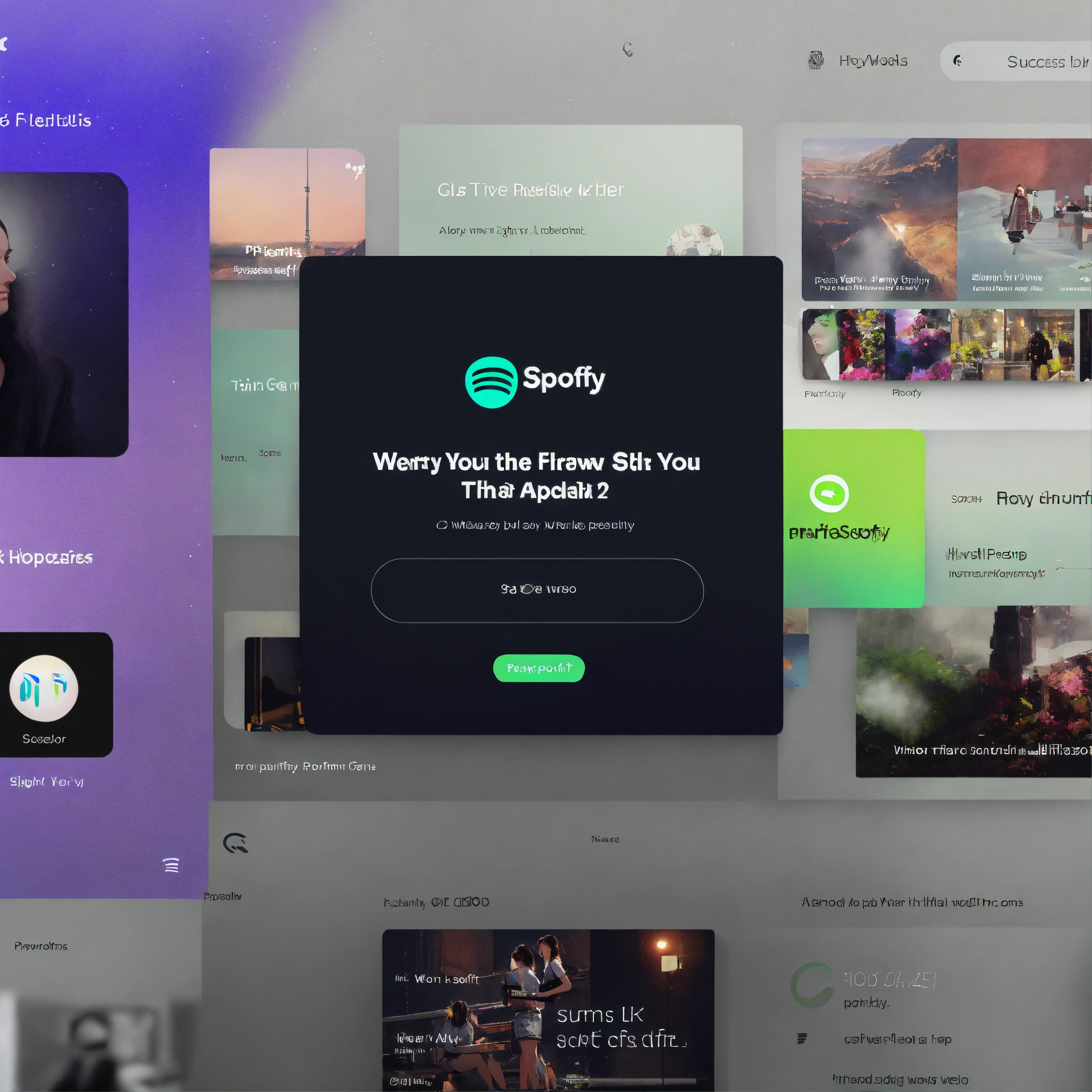 Lexica - Spotify brand playlist success with light gray gradient background