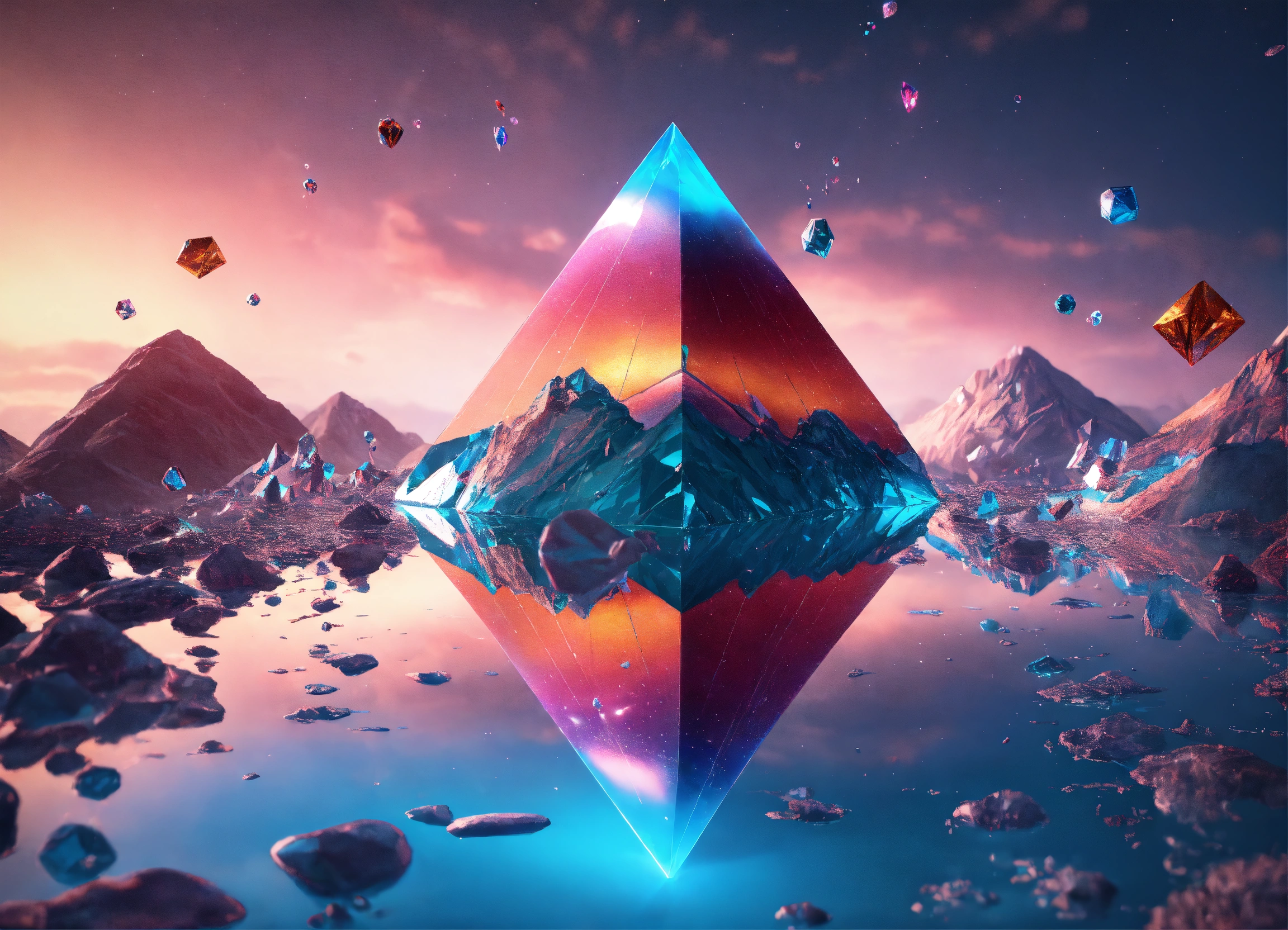 Lexica - Parallel universe, Diamond, magnificent, 8K resolution, Blender