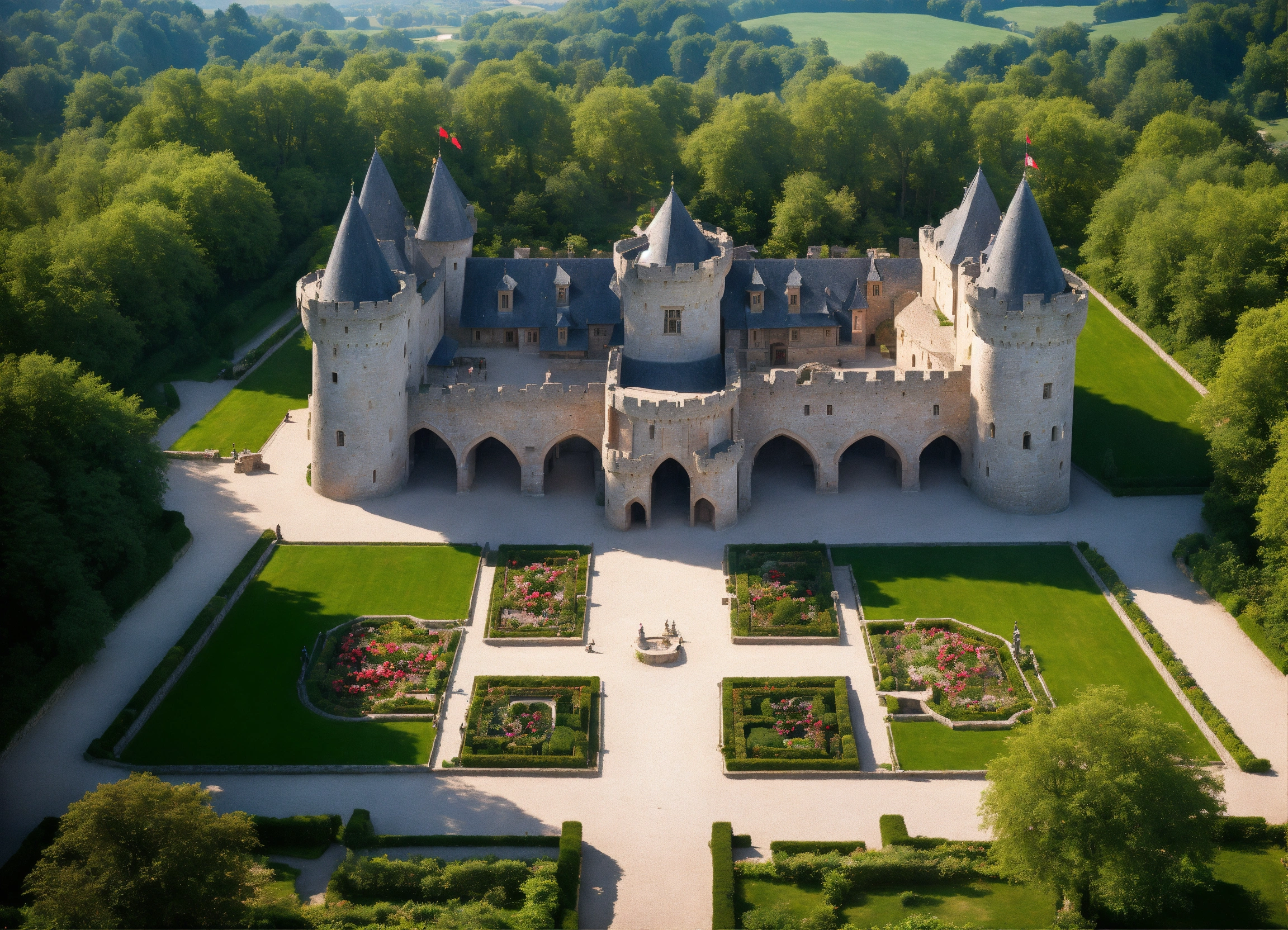 Lexica - Ultra realistic, photorealistic, bird's eye view of a small ...