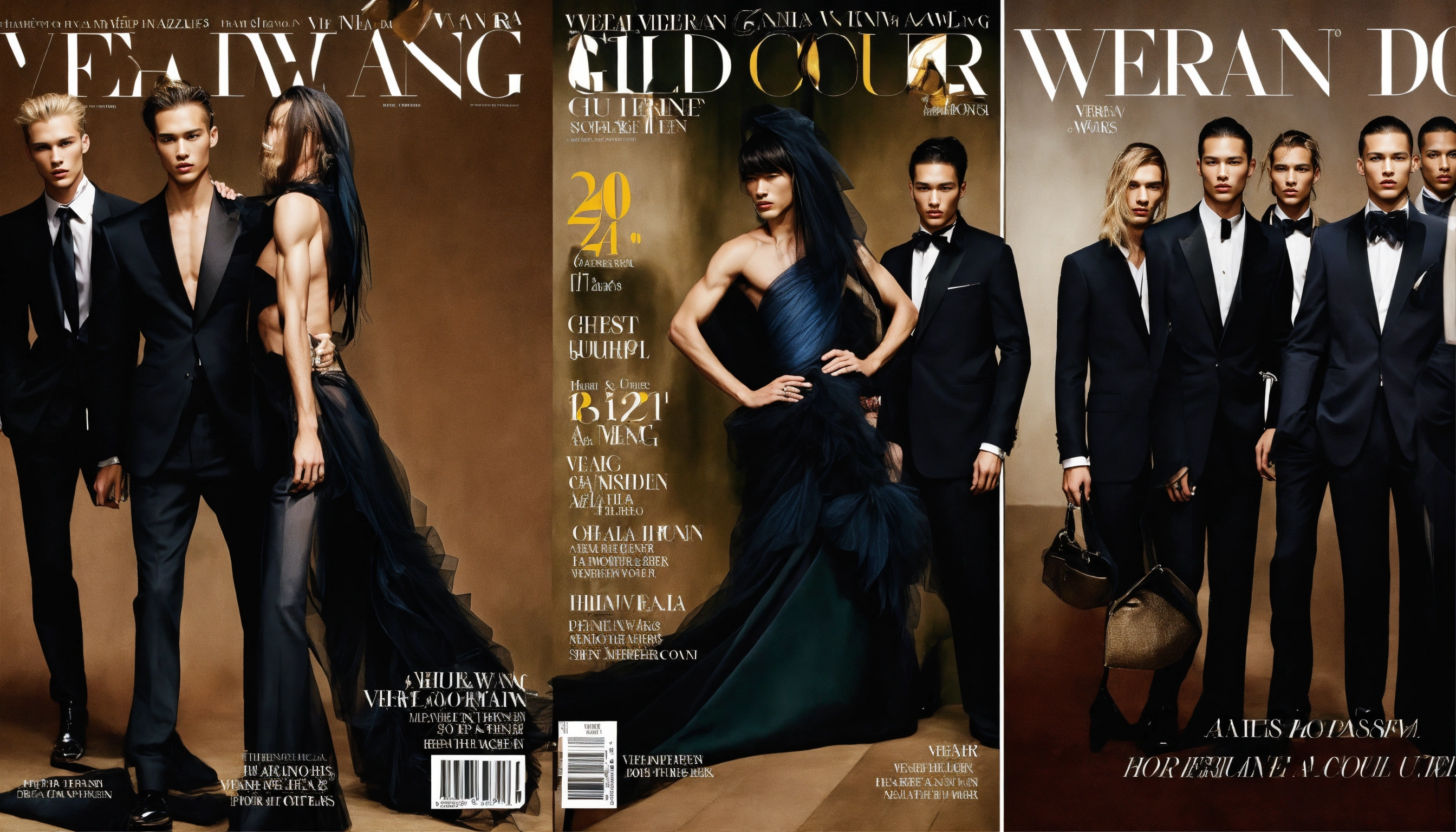 Lexica - Vera Wang for men, haute couture magazine covers, male ...