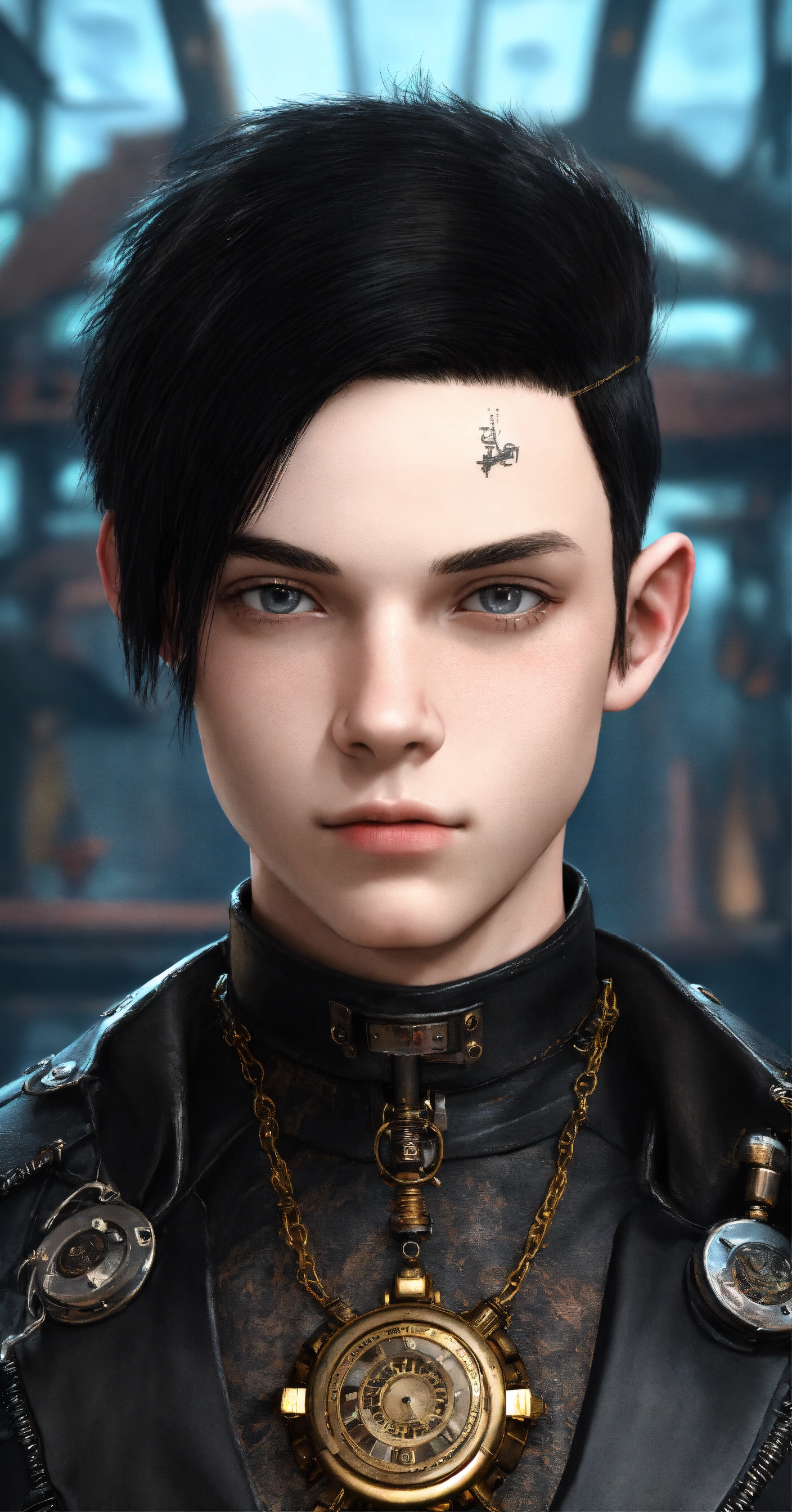 Lexica - 16 year old boy, black hair, frontal photo, male, Wednesday ...