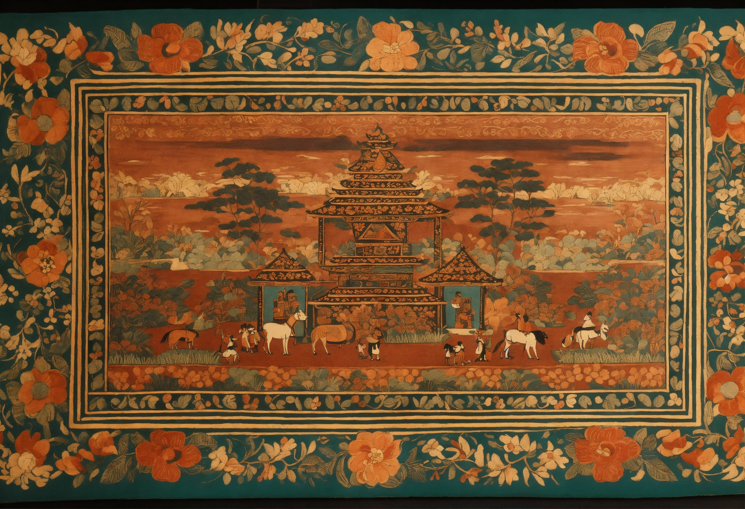 Lexica - Indonesian folk art, antique, vintage muted color