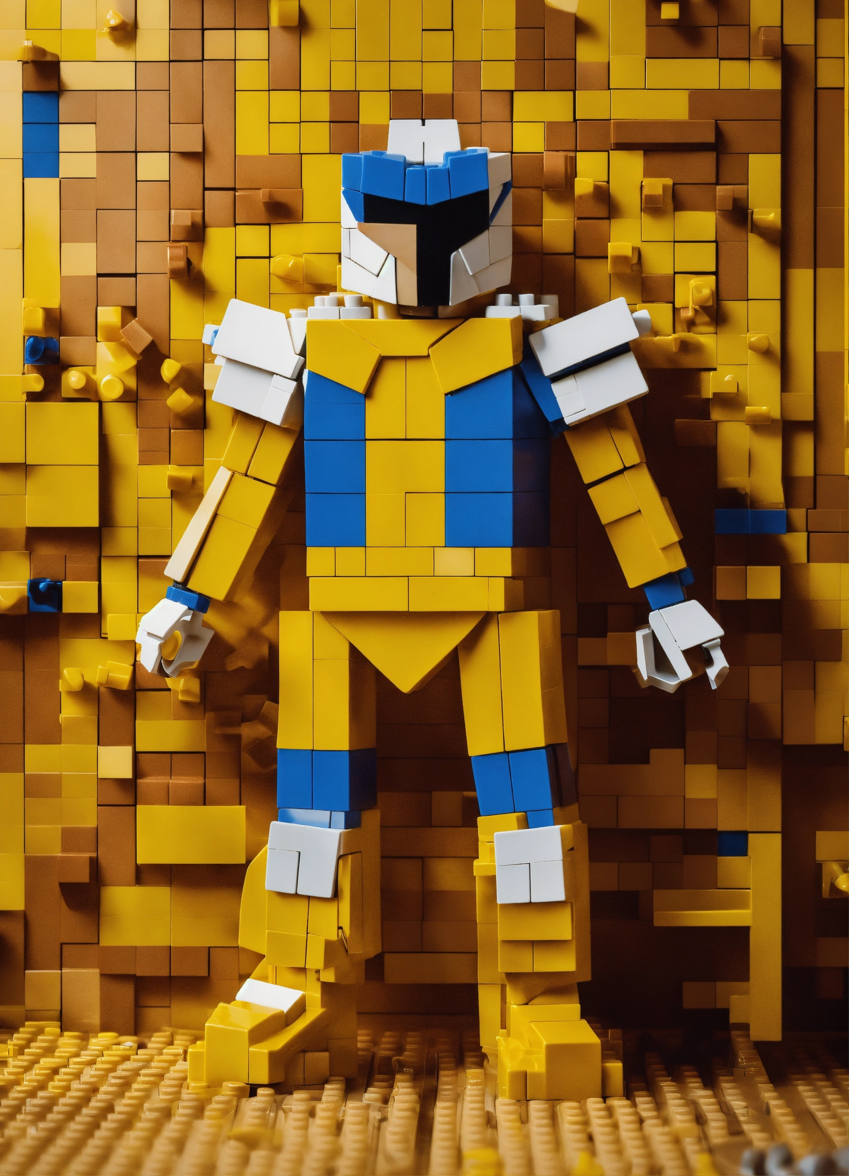 Lexica - Full body street art retro gaming character in origami lego ...