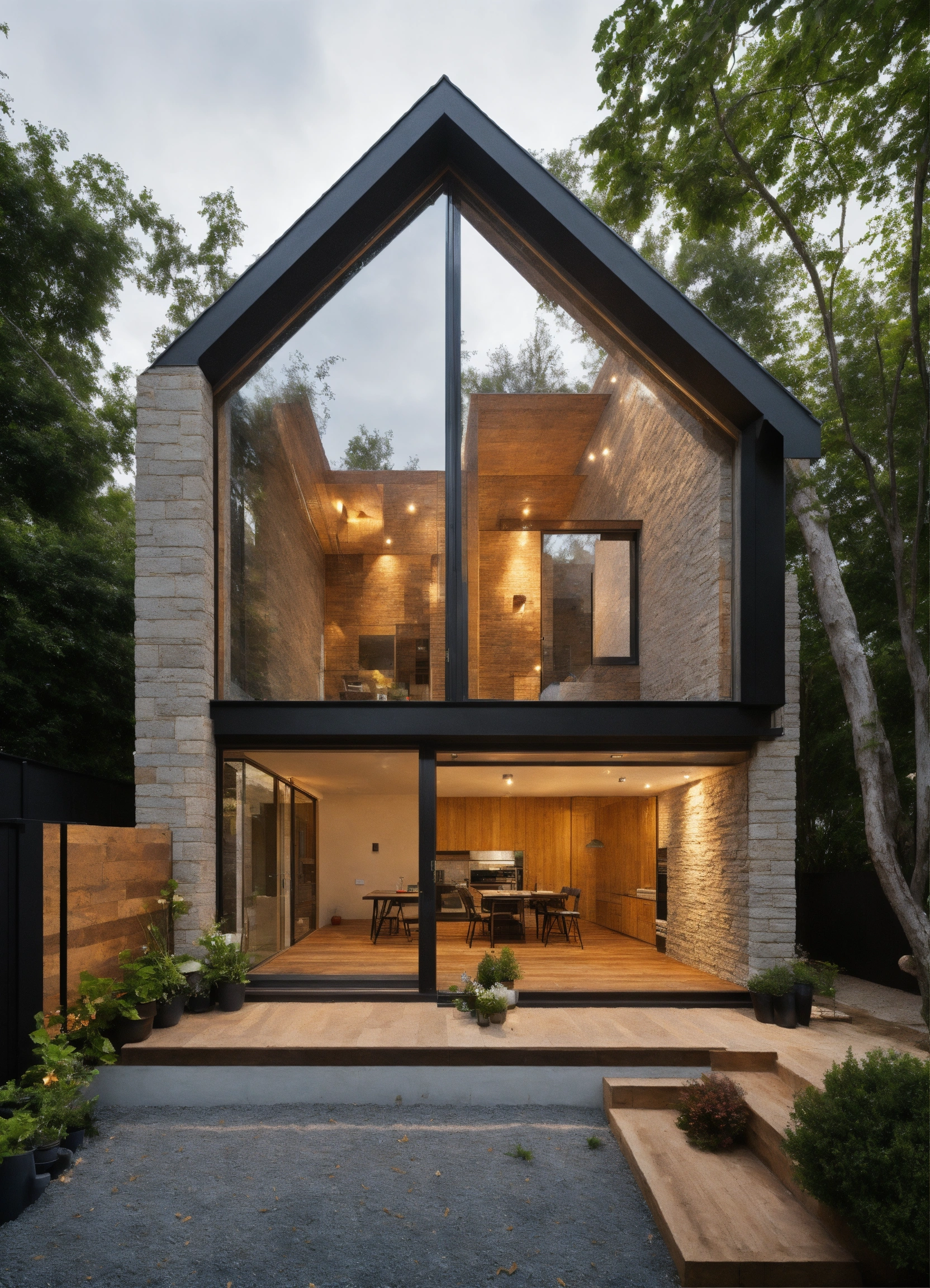 Lexica - Small masonry house architectural design