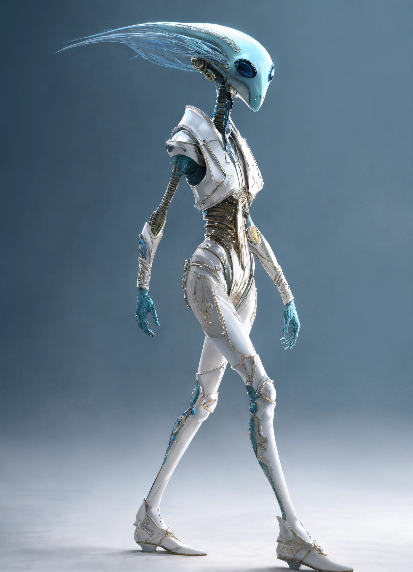 Lexica - A Alien, Hippiestyle with Rastahair, vibrand soft light blue ...