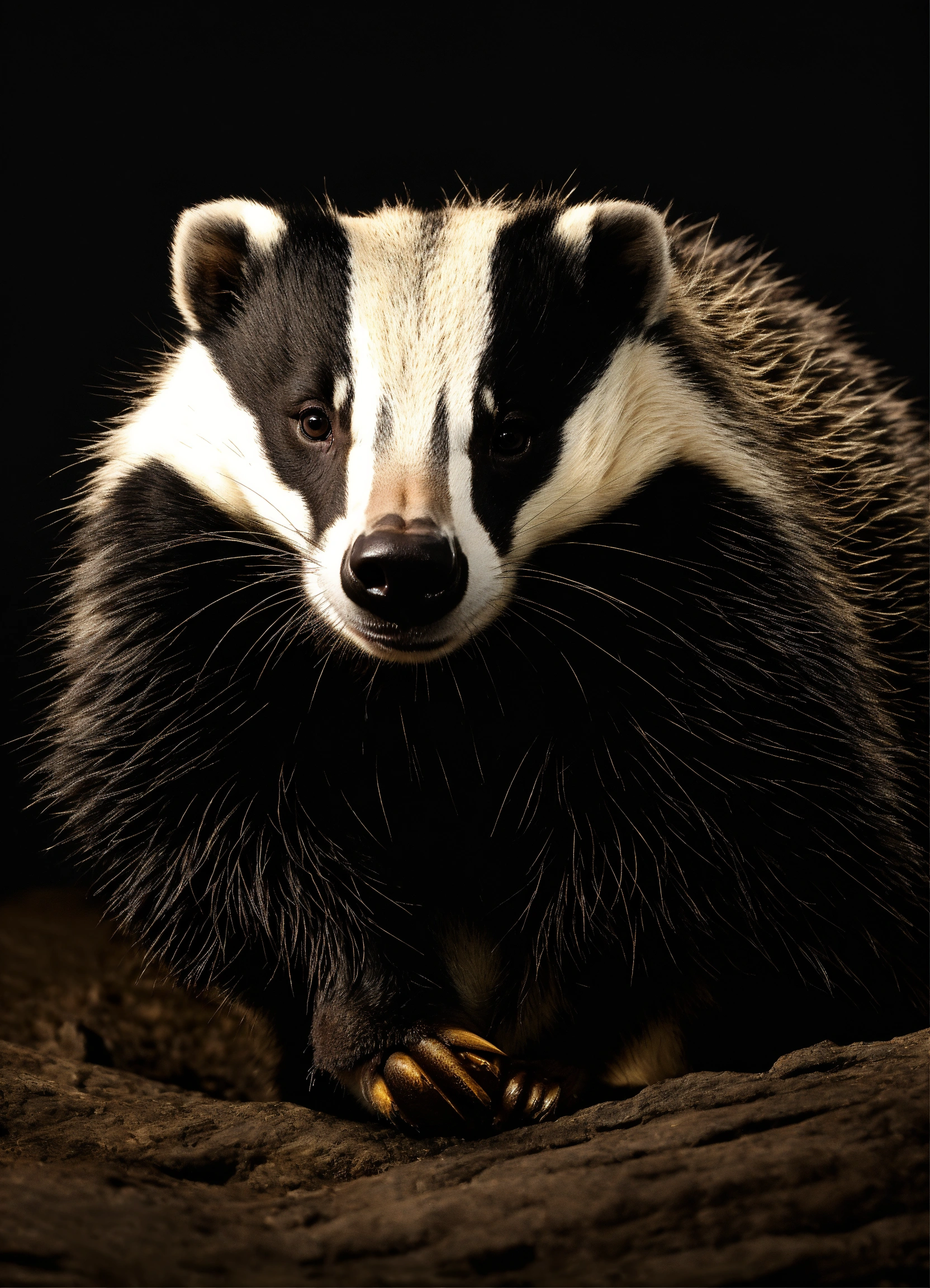 Lexica - A badger with very detailed coat and hair and face. Teeth ...