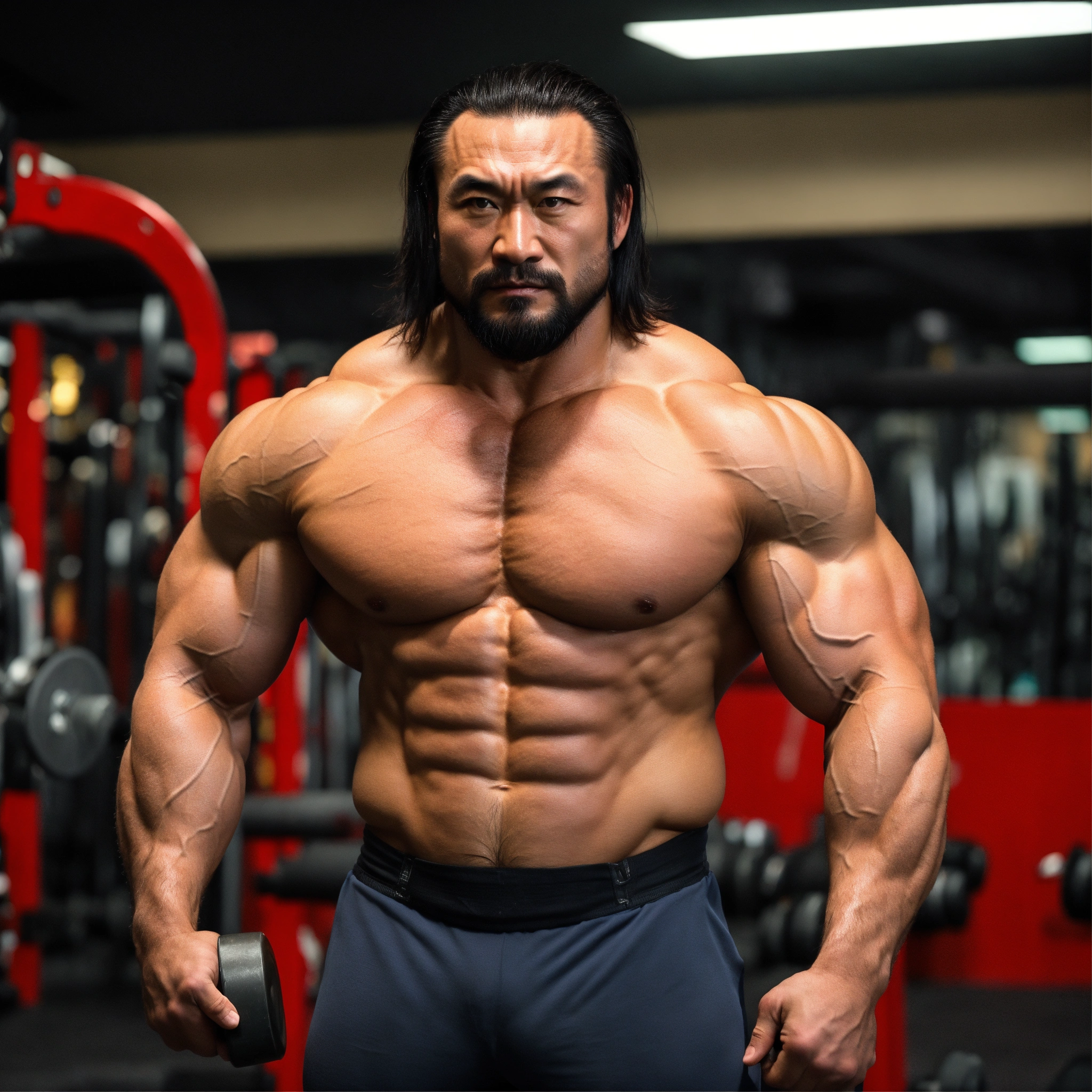 Lexica - 30-year-old hairy man with big muscles, Shang Tsung from ...