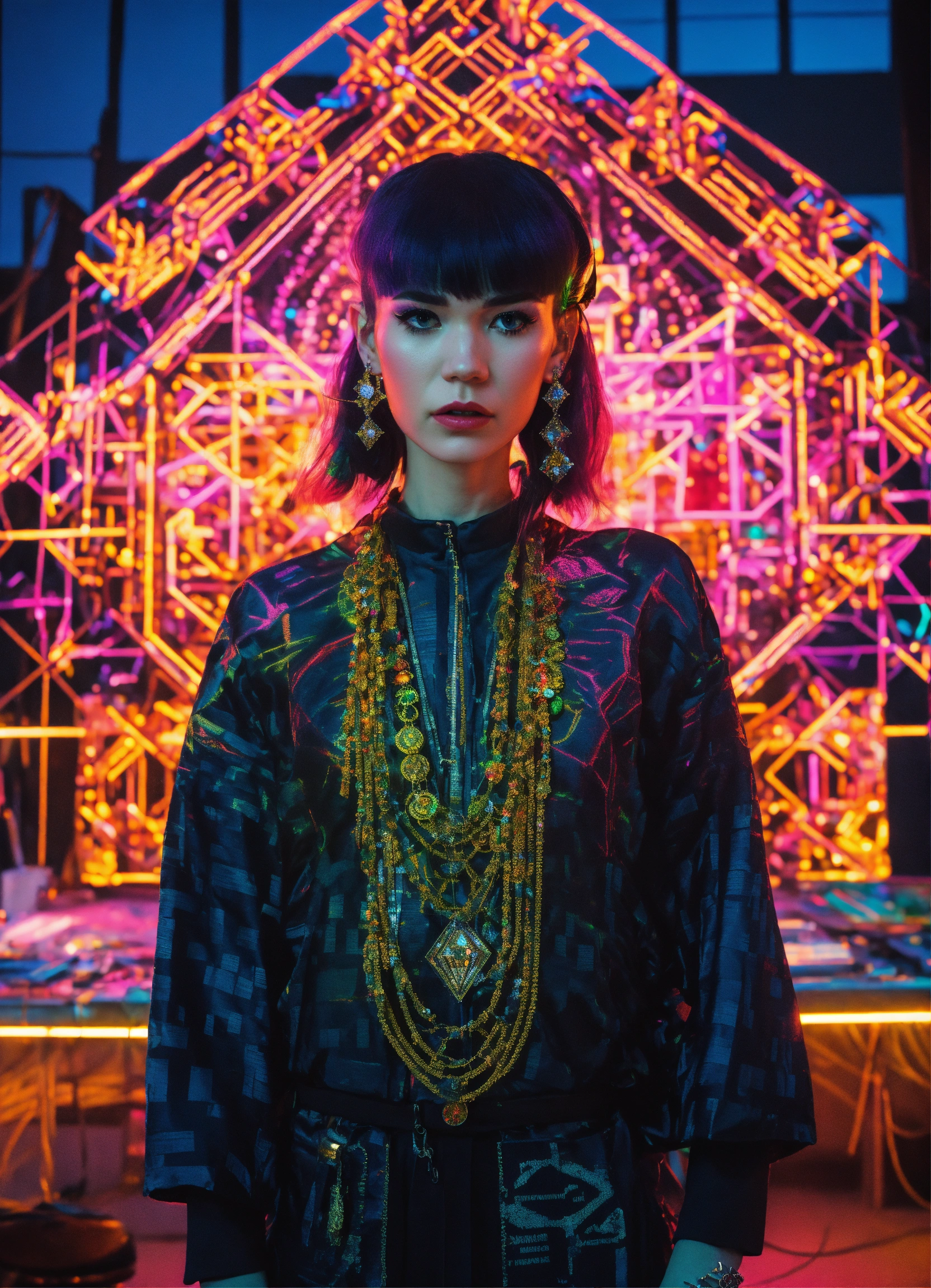 Lexica - I’m Photorealistic portrait of A diamond metal occult ...