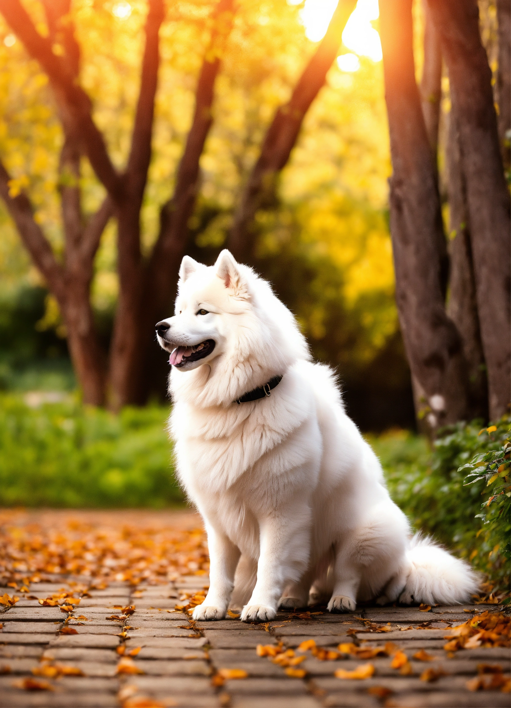 Lexica - Samoyed dog giving a trained paw, with lots of details ...