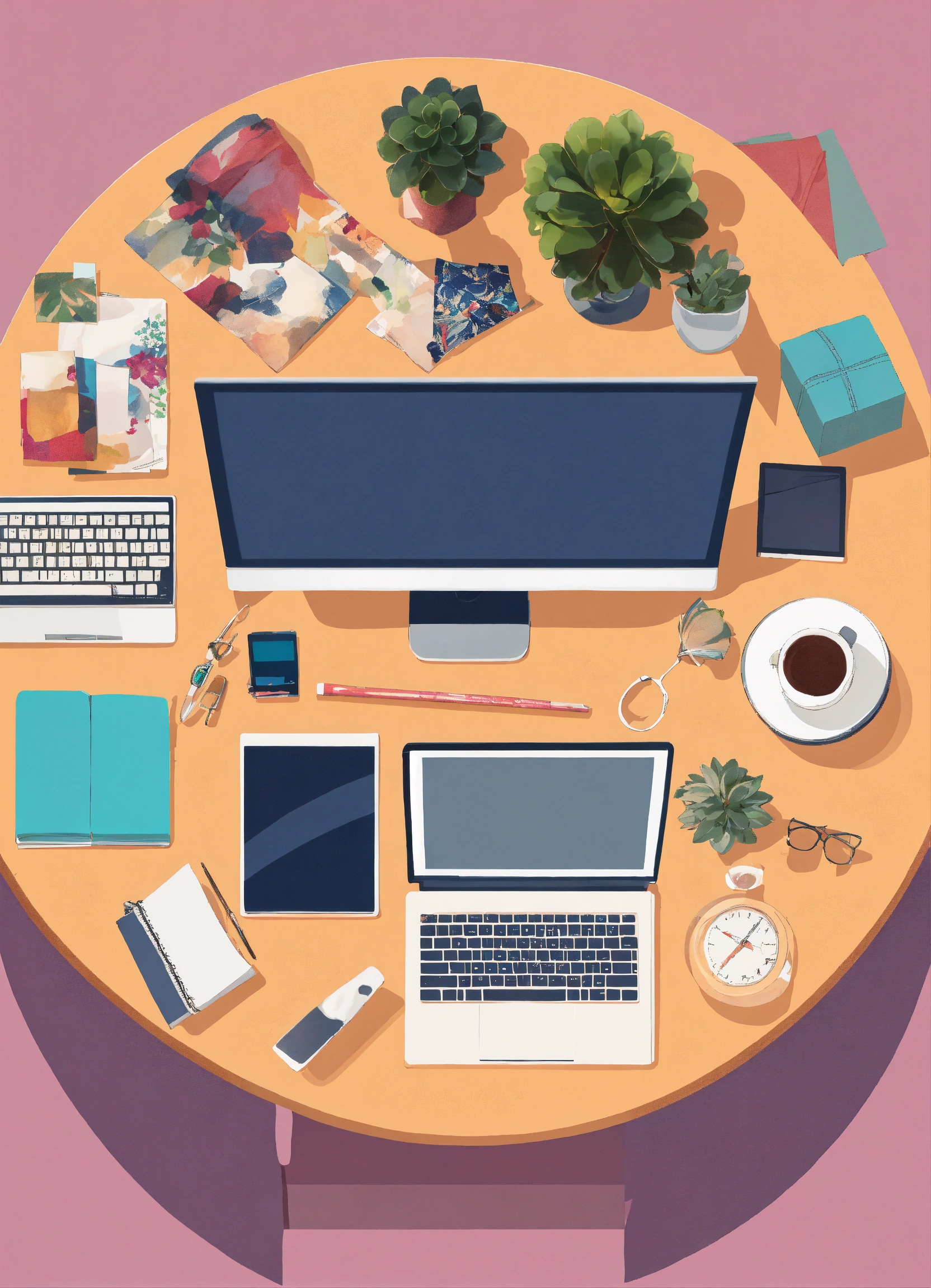 Lexica - Create the image of a creative casual work environment of a ...