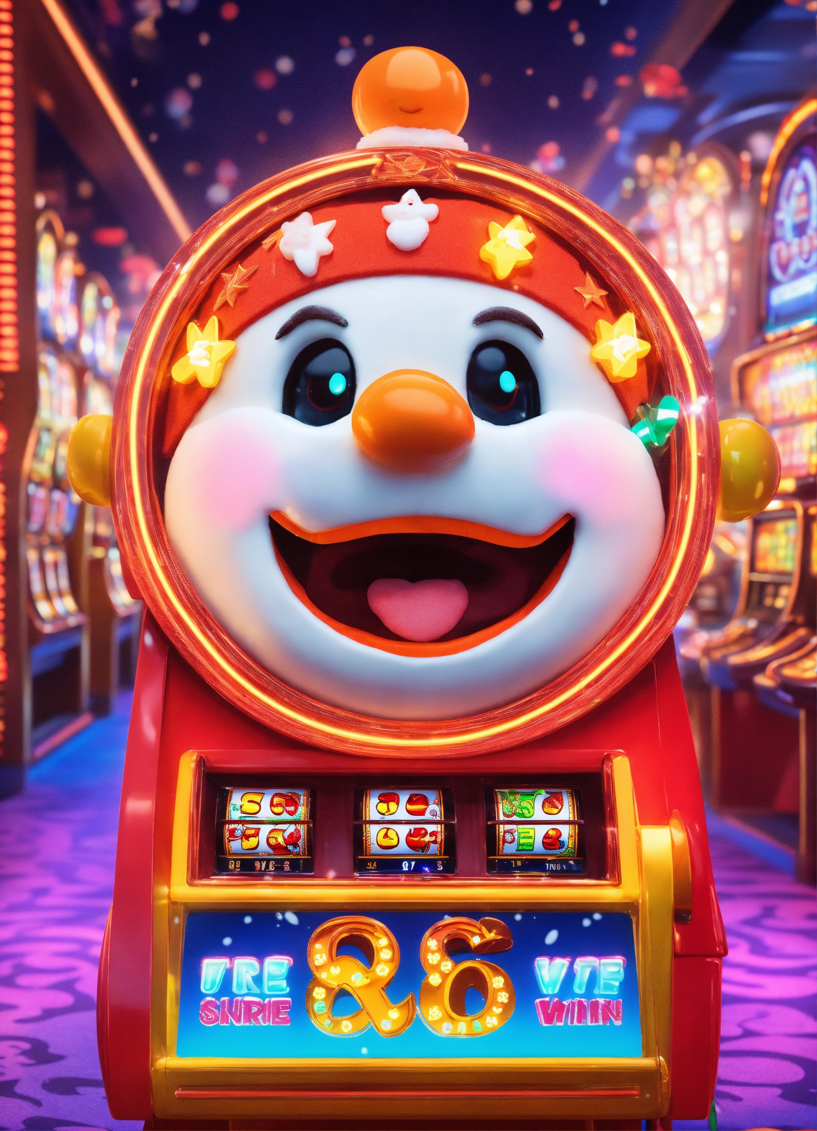 Lexica - A cutie Q version character snowman slot machine ,casino,8k ...