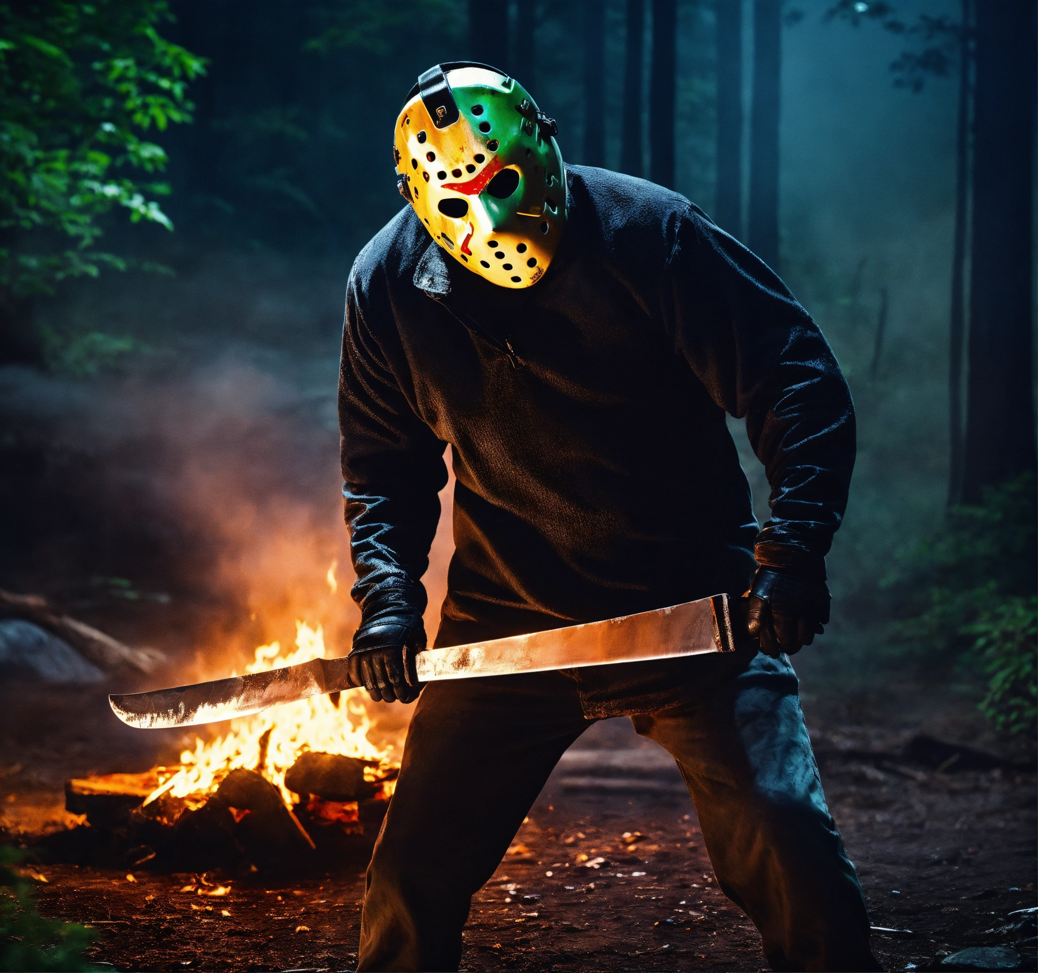 Lexica - Realistic, cinematic photo of Jason Voorhees of Friday the 13 ...