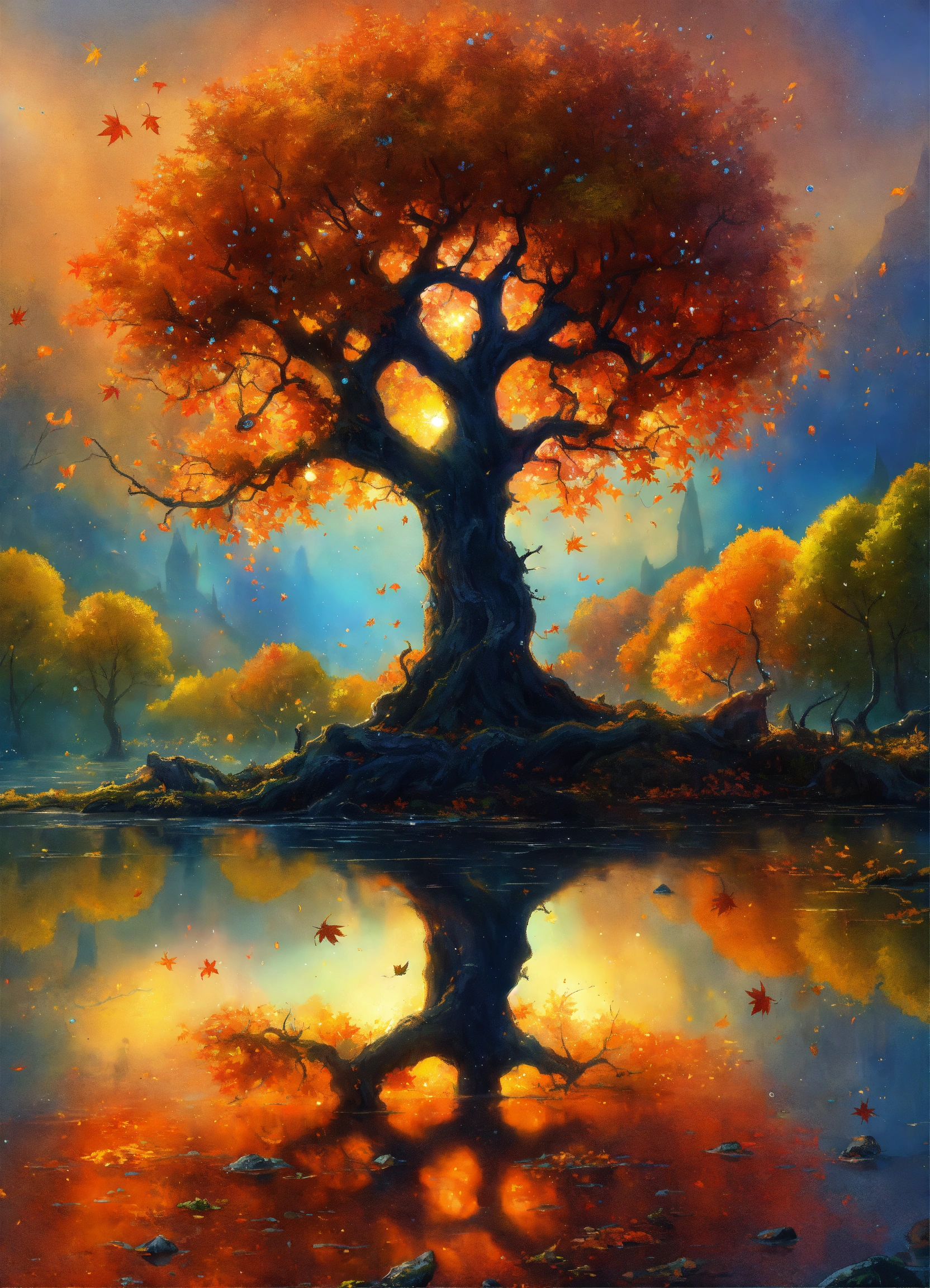 Lexica - Autumn old tree line from gnarly trees age of Methuselah ...