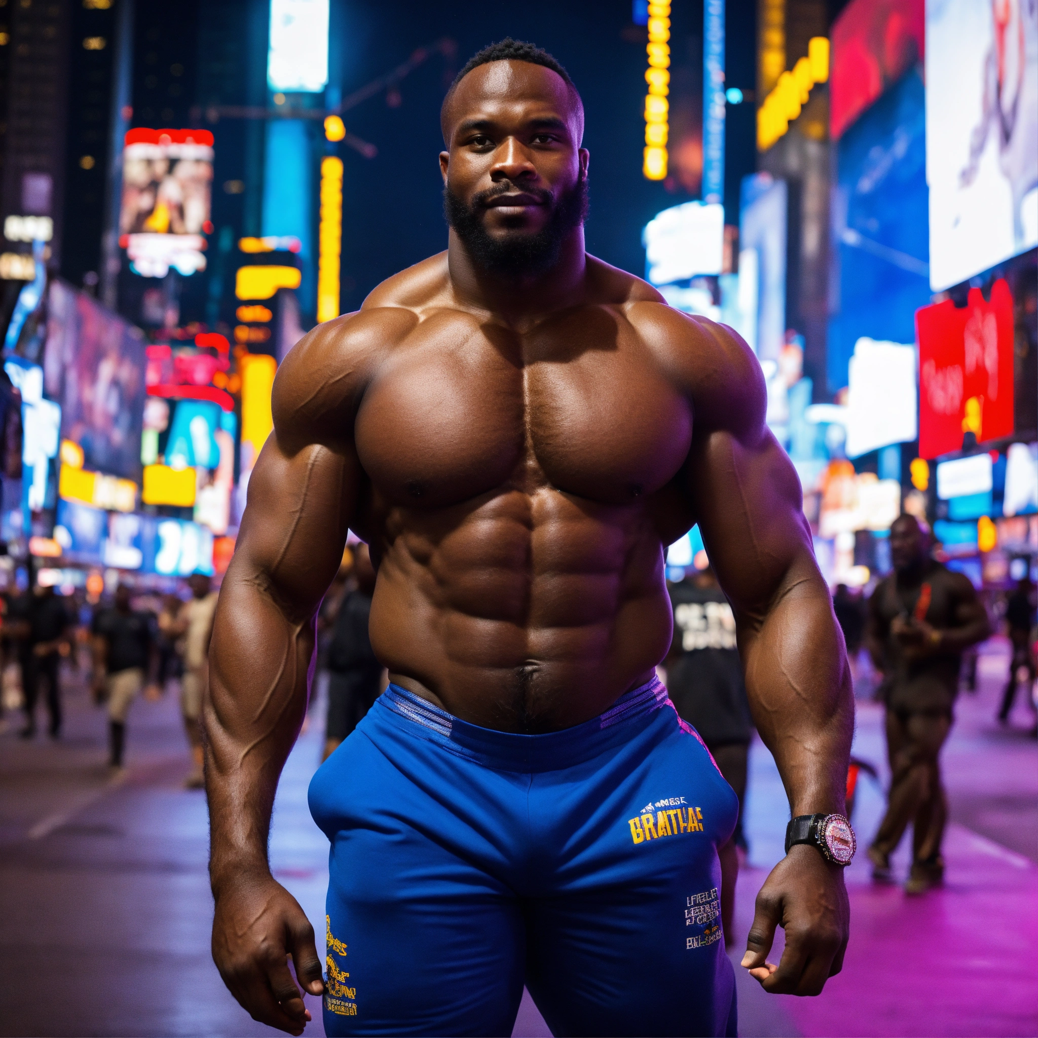 Lexica - 30-year-old hairy Congolese man with big muscles, big ...