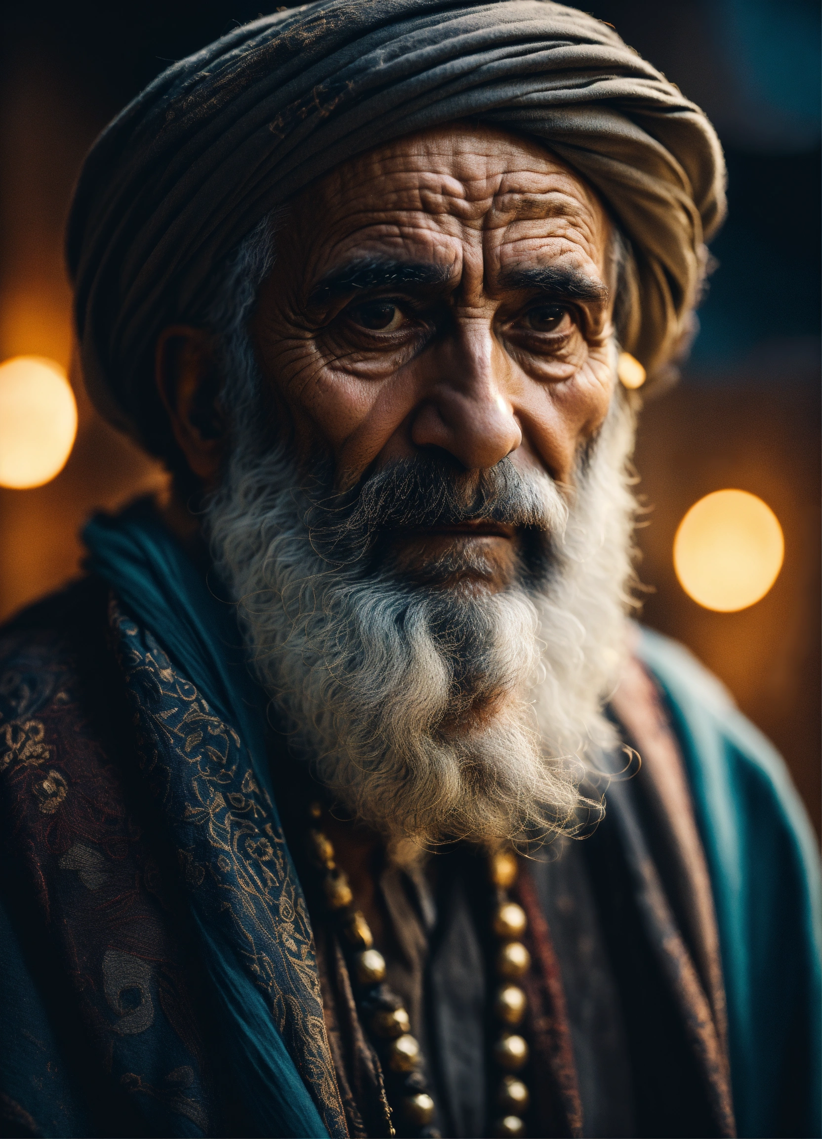 Lexica - Wise old arabic man from baghdad with a long gray beard ...
