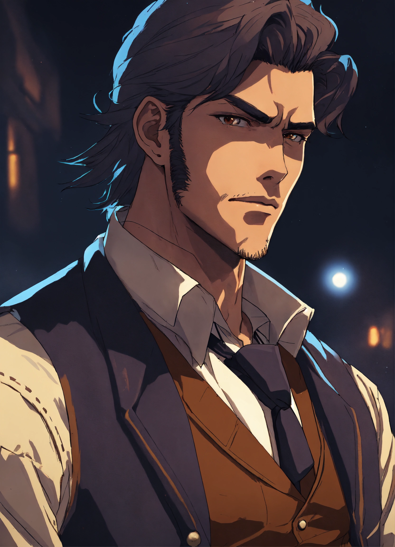 Lexica - Handsome male, wild west, portrait, wolfish features, dark ...