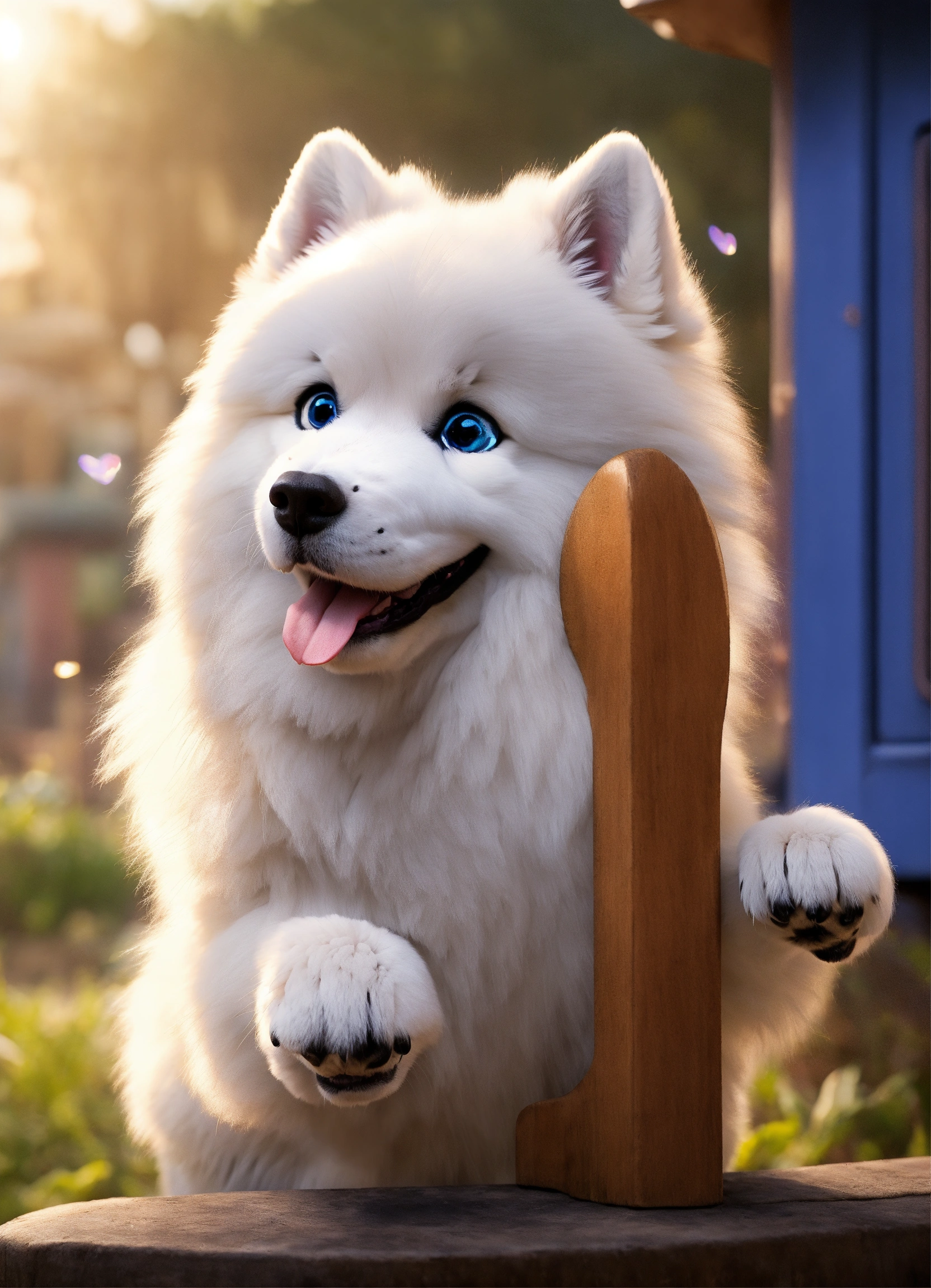Lexica - A hand indicating for the Samoyed dog to paw, inspired by ...