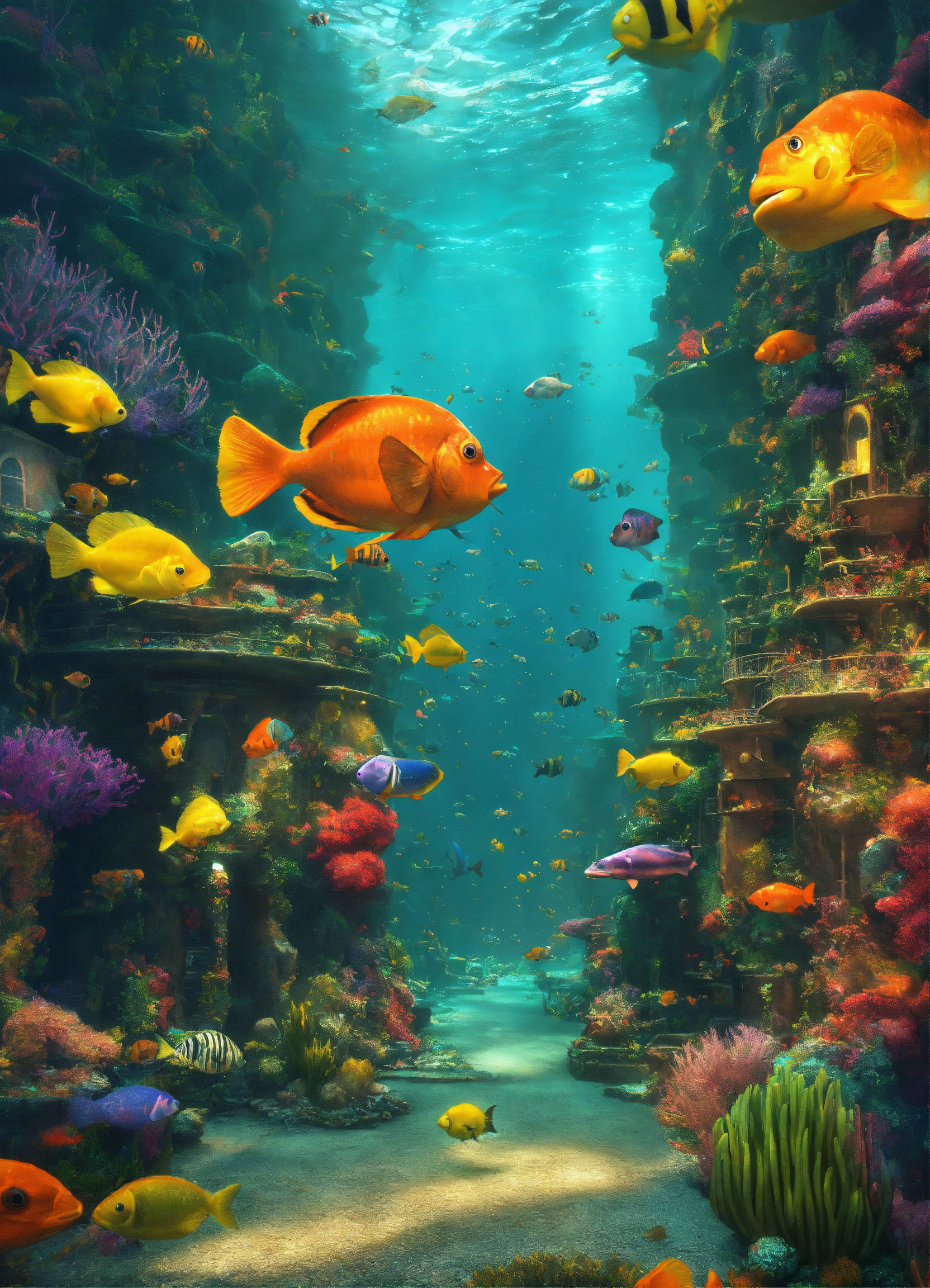 Lexica - The most trippy scene imaginable, in an underwater city ...