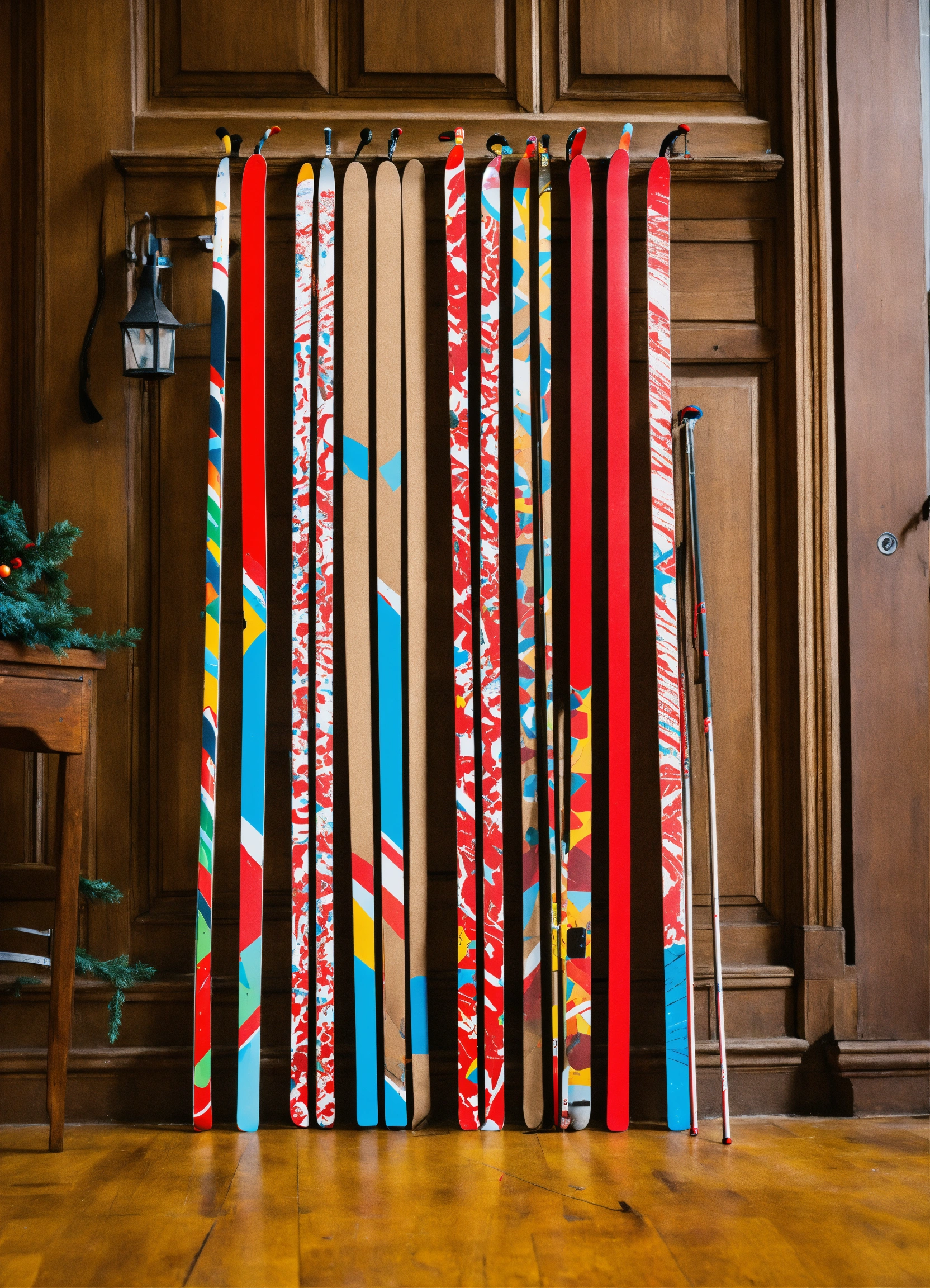 Lexica - Ski poles .cardboard decorations