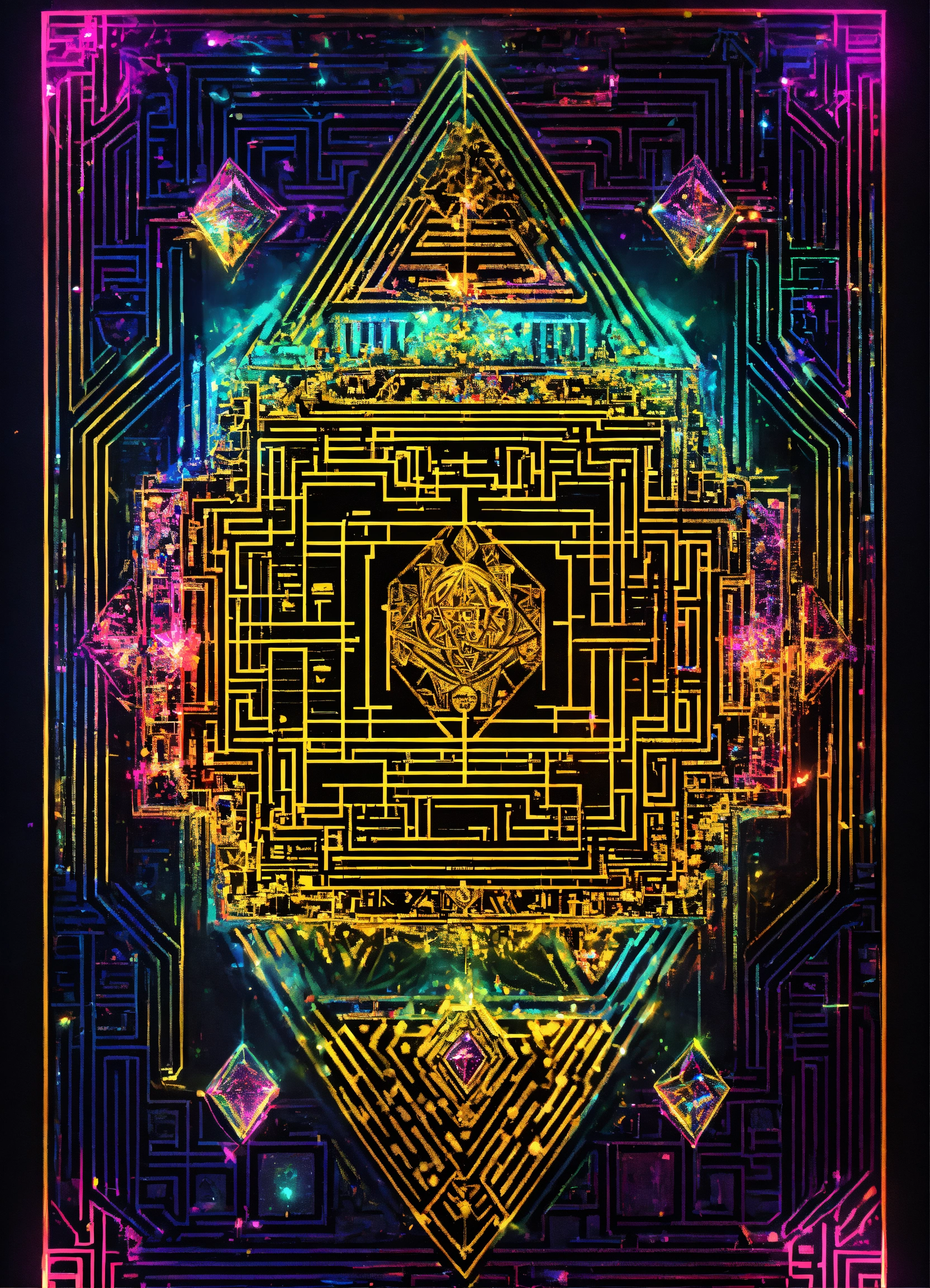 Lexica - Anibus made of diamonds black neon light DMT light crystal ...