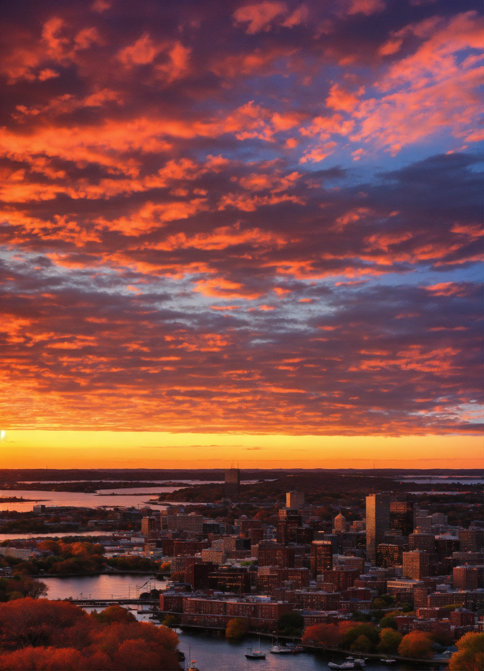Lexica - Boston sunset realistic