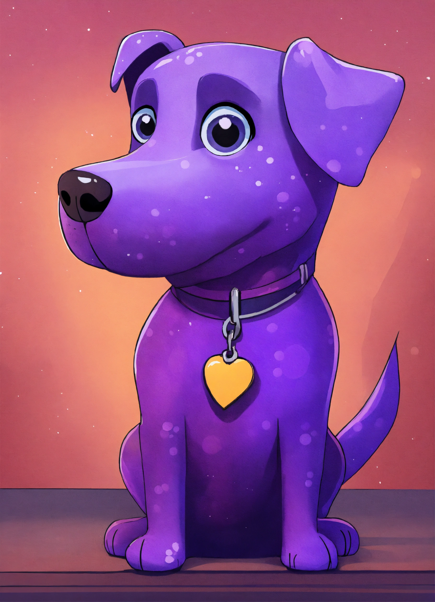 Lexica - Purple dog cartoon