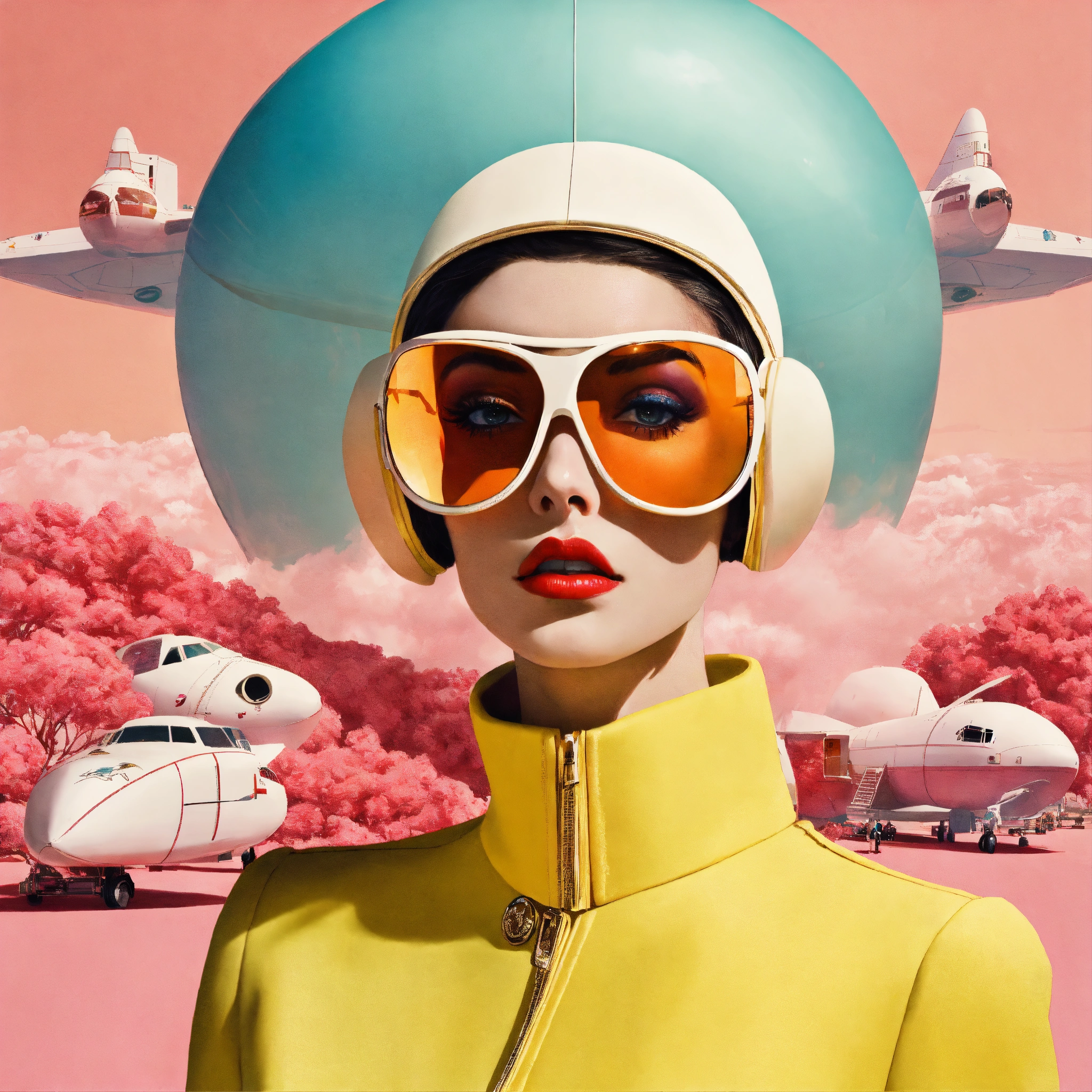 Lexica - Front portrait Photography, 60's pastels color, in front of a ...