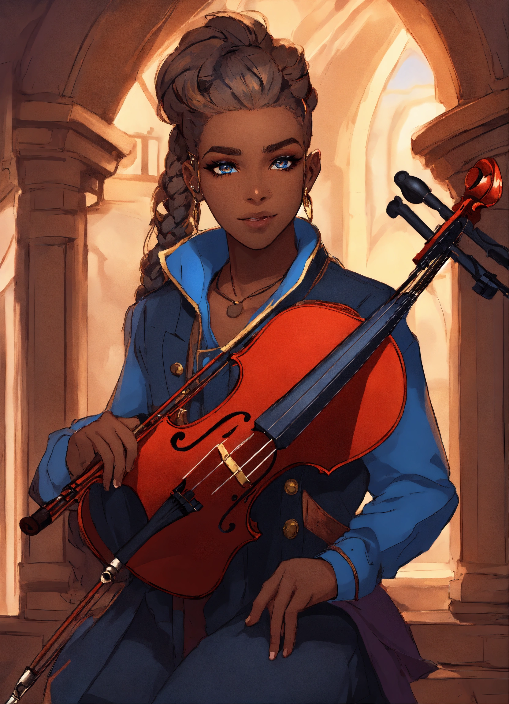 Lexica - Androgynous dwarf bard, violin, flute, bassoon, trumpet, bells ...