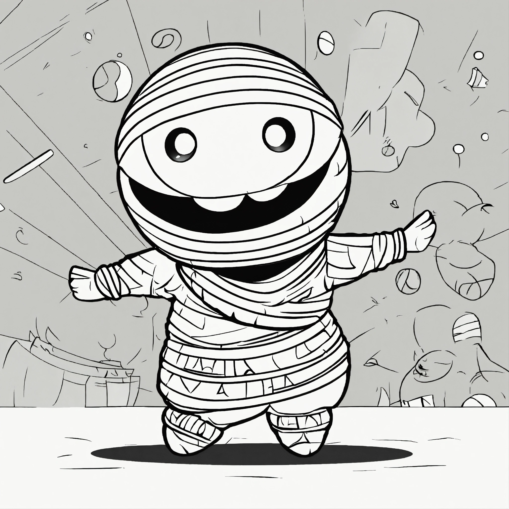 Lexica - Cute Happy Mummy A mummy dancing at a disco. for a toddler's ...