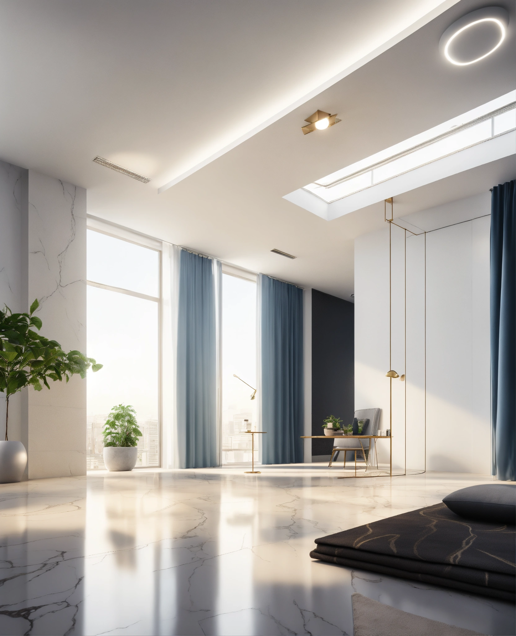 Lexica - Generate a highly realistic image of a completely empty room ...