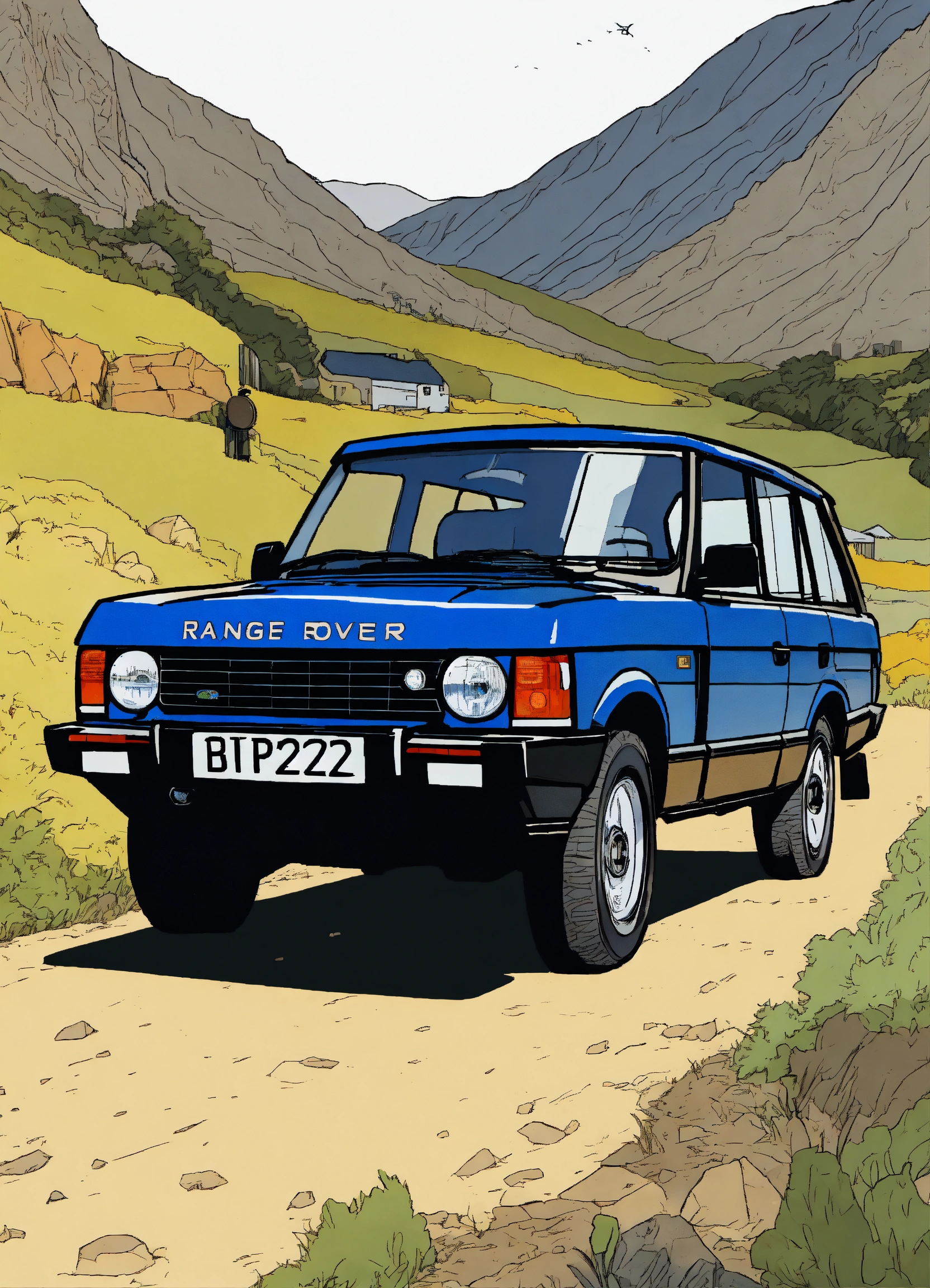 Lexica - Detailed pen and ink illustration of Range Rover Sport 2022 ...