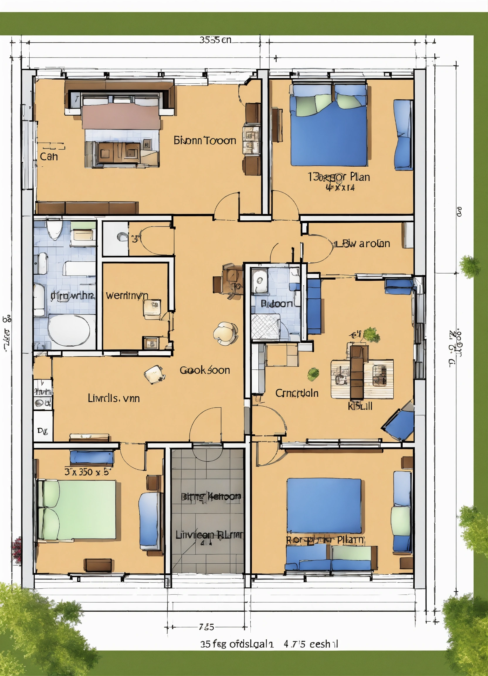 Lexica - A house of 135 square meters, 3 rooms and a living room, the ...