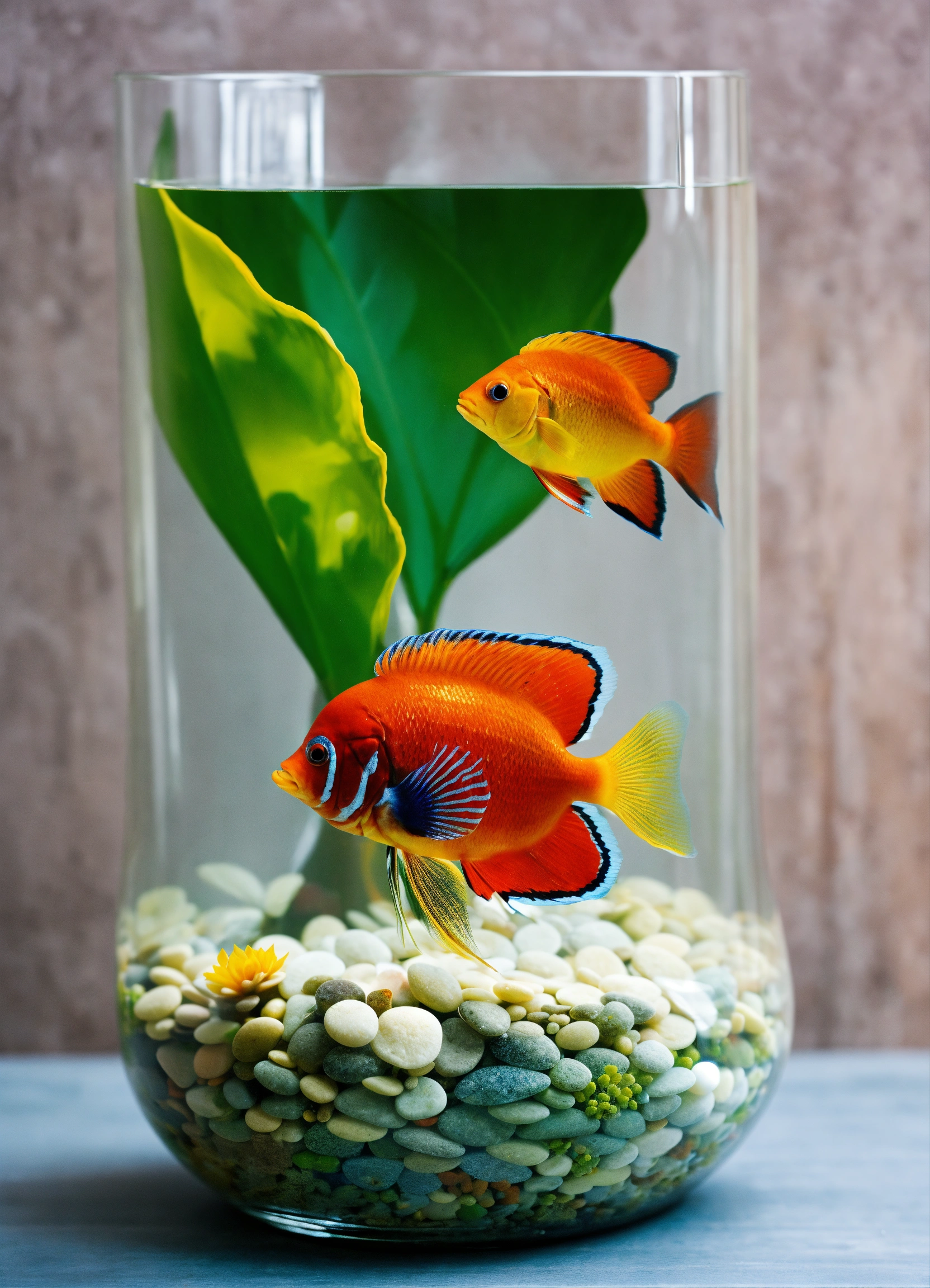 Lexica - See-through vase with tropical fish inside