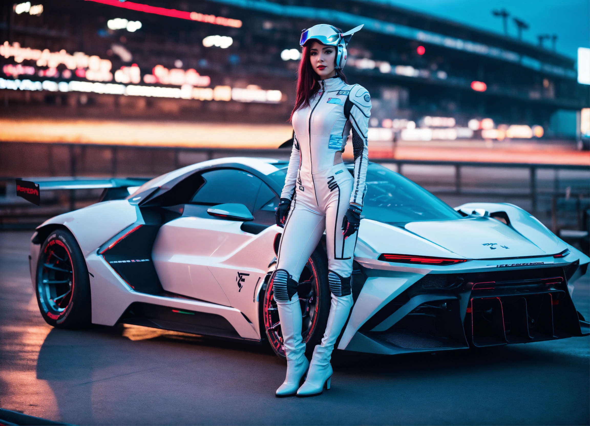 Lexica - Full body Photo, Cyberpunk Dream girl, futuristic cyber race ...