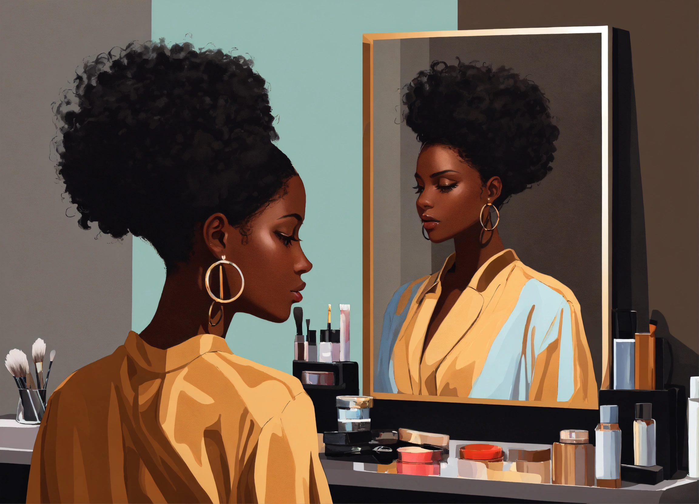 Lexica - A realistic acrylic painting, 5d, flat vector faceless ...